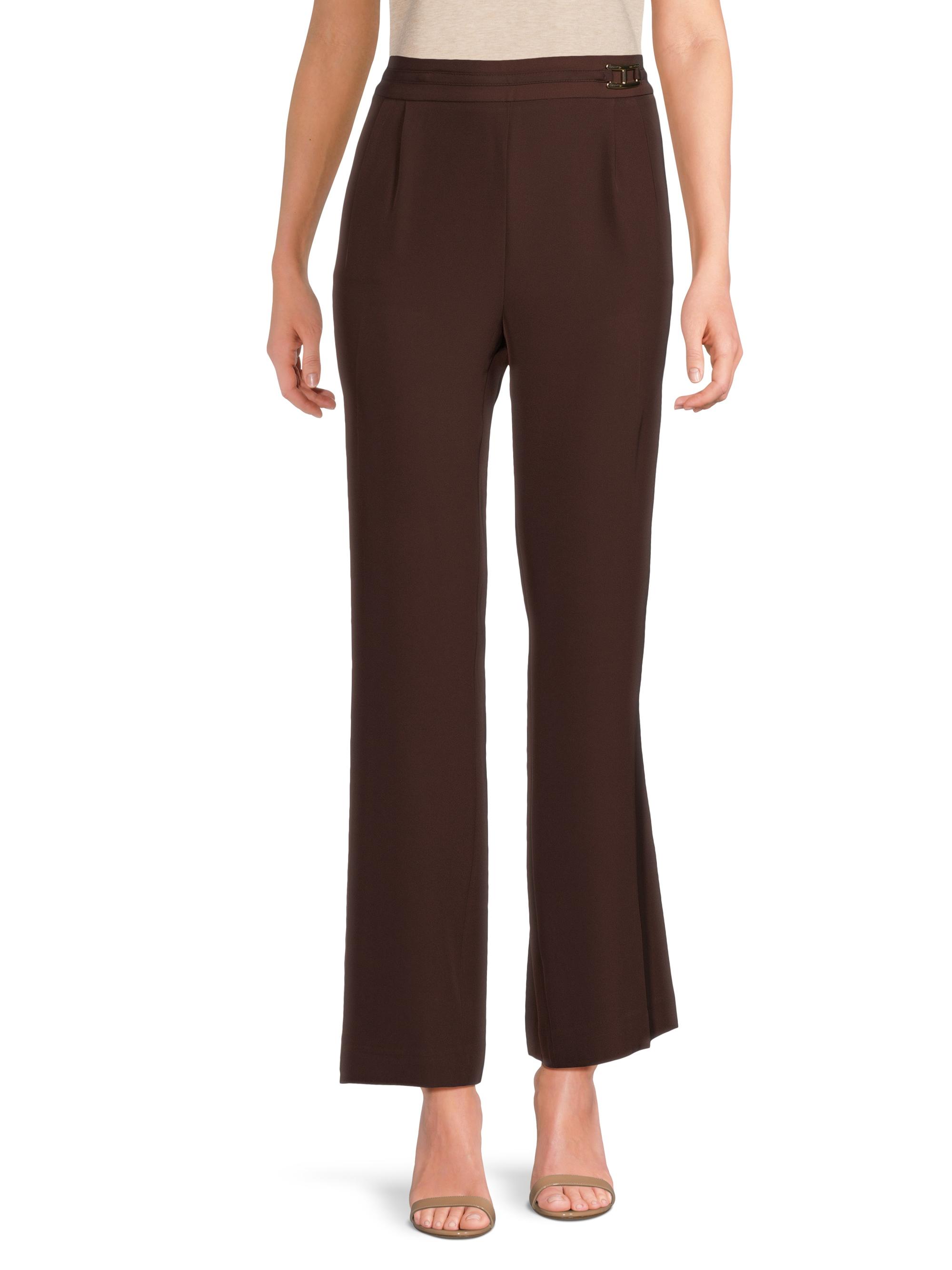 Click here for Halston Womens Hardware-Detail Pants - Espresso -... prices