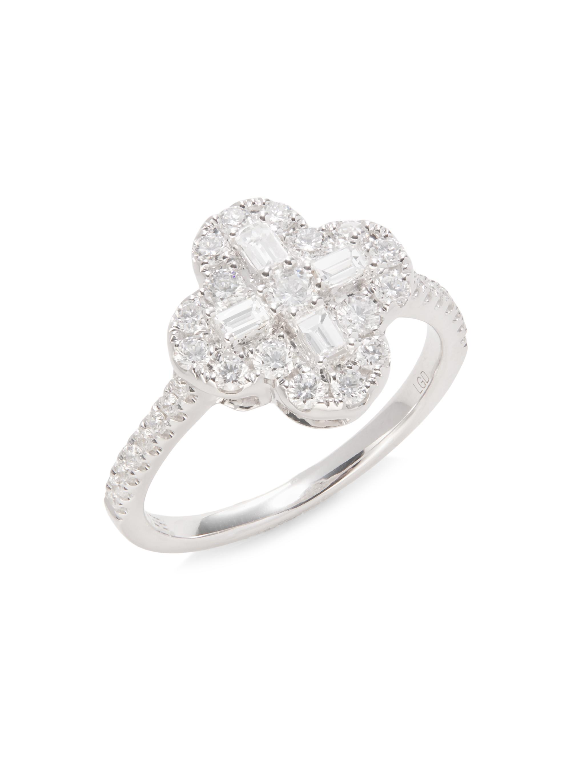 Click here for Effy Womens 14K White Gold & 0.85 TCW Lab-Grown Di... prices