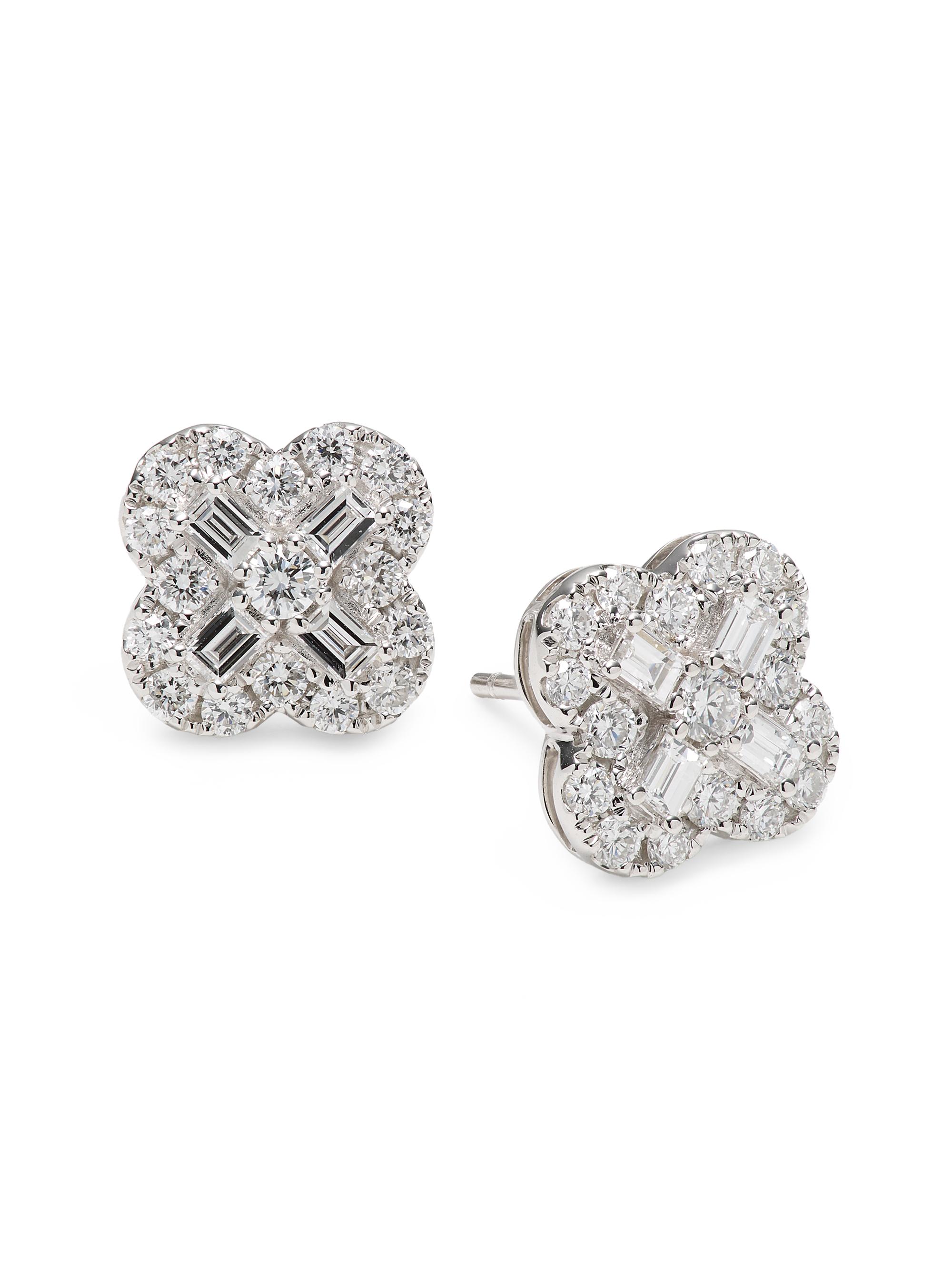 Click here for Effy Womens 14K White Gold  0.95 TCW Lab-Grown Dia... prices