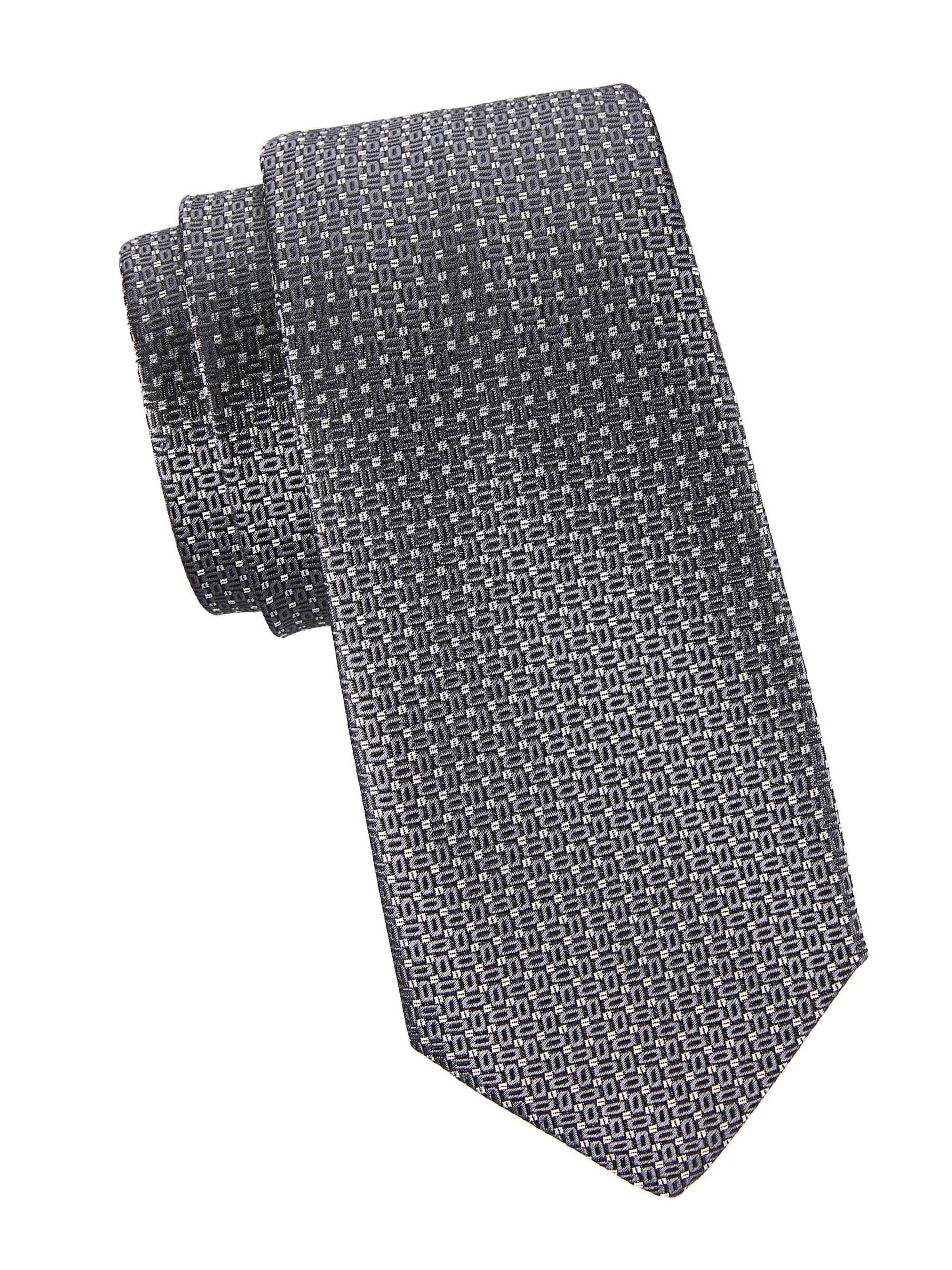 Click here for Canali Mens Dot Silk Tie - Grey prices