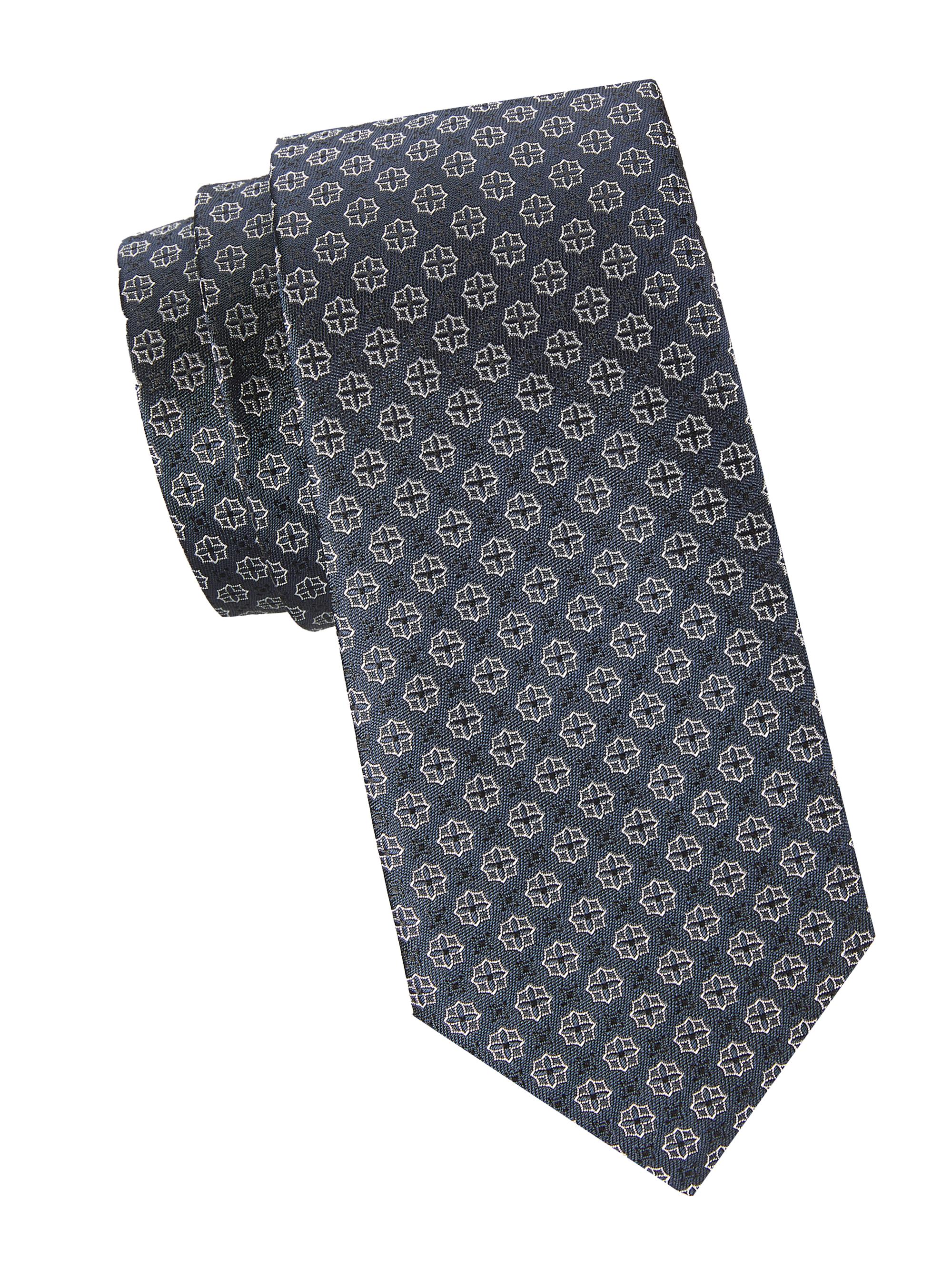 Click here for Canali Mens Medallion Silk Tie - Navy prices