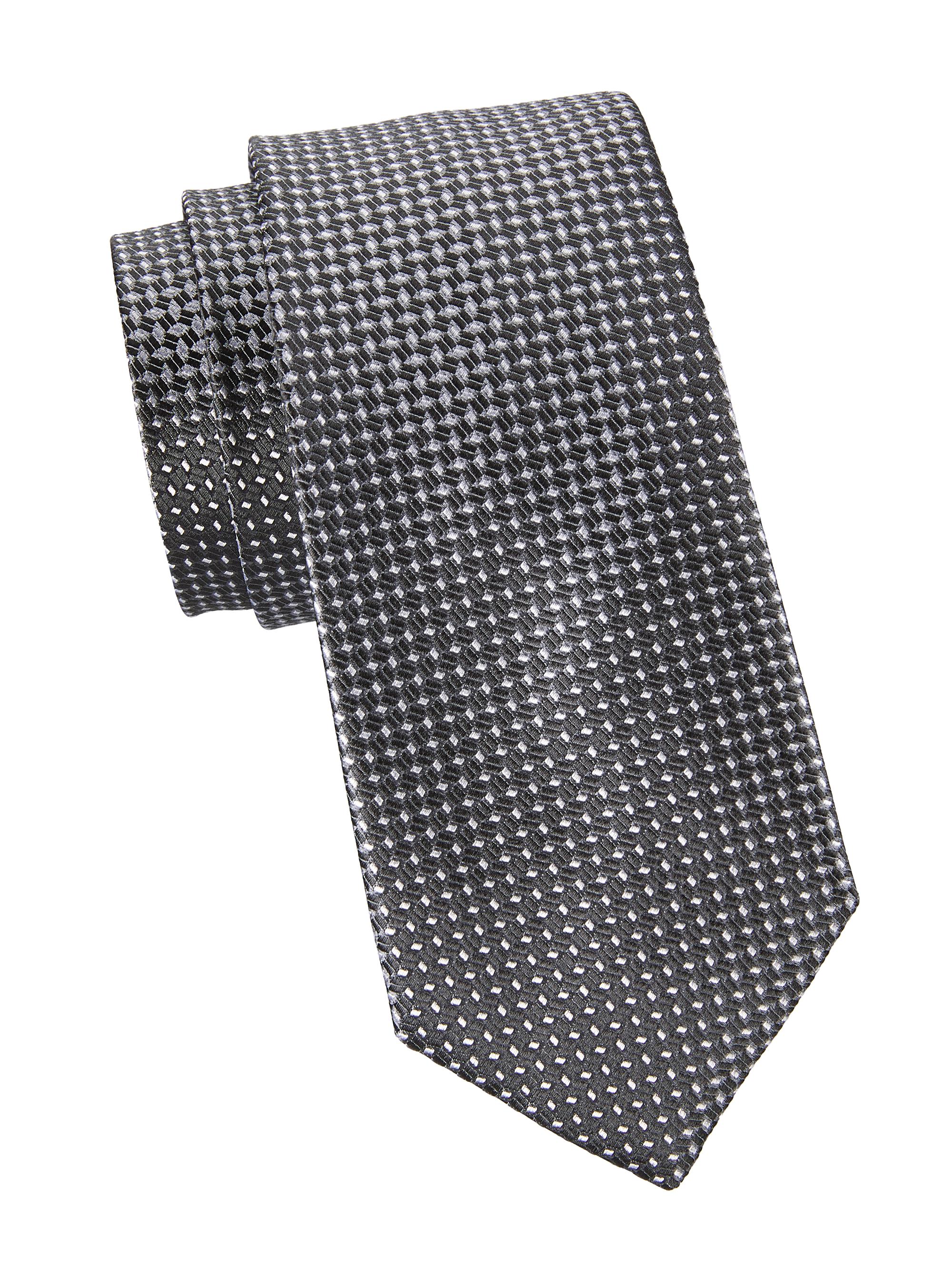 Click here for Canali Mens Neat Silk Tie - Black prices