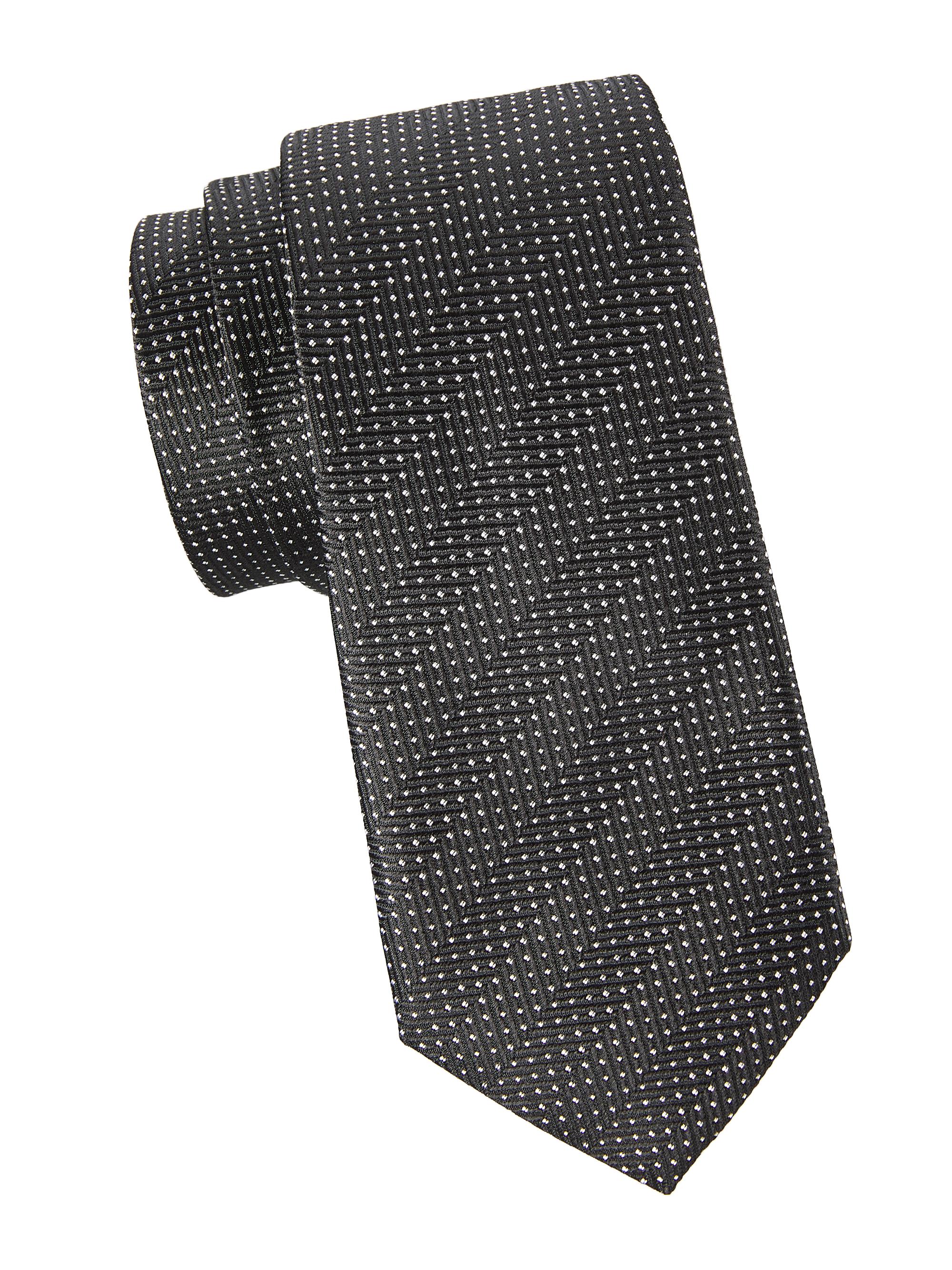 Click here for Canali Mens Neat Silk Tie - Black prices
