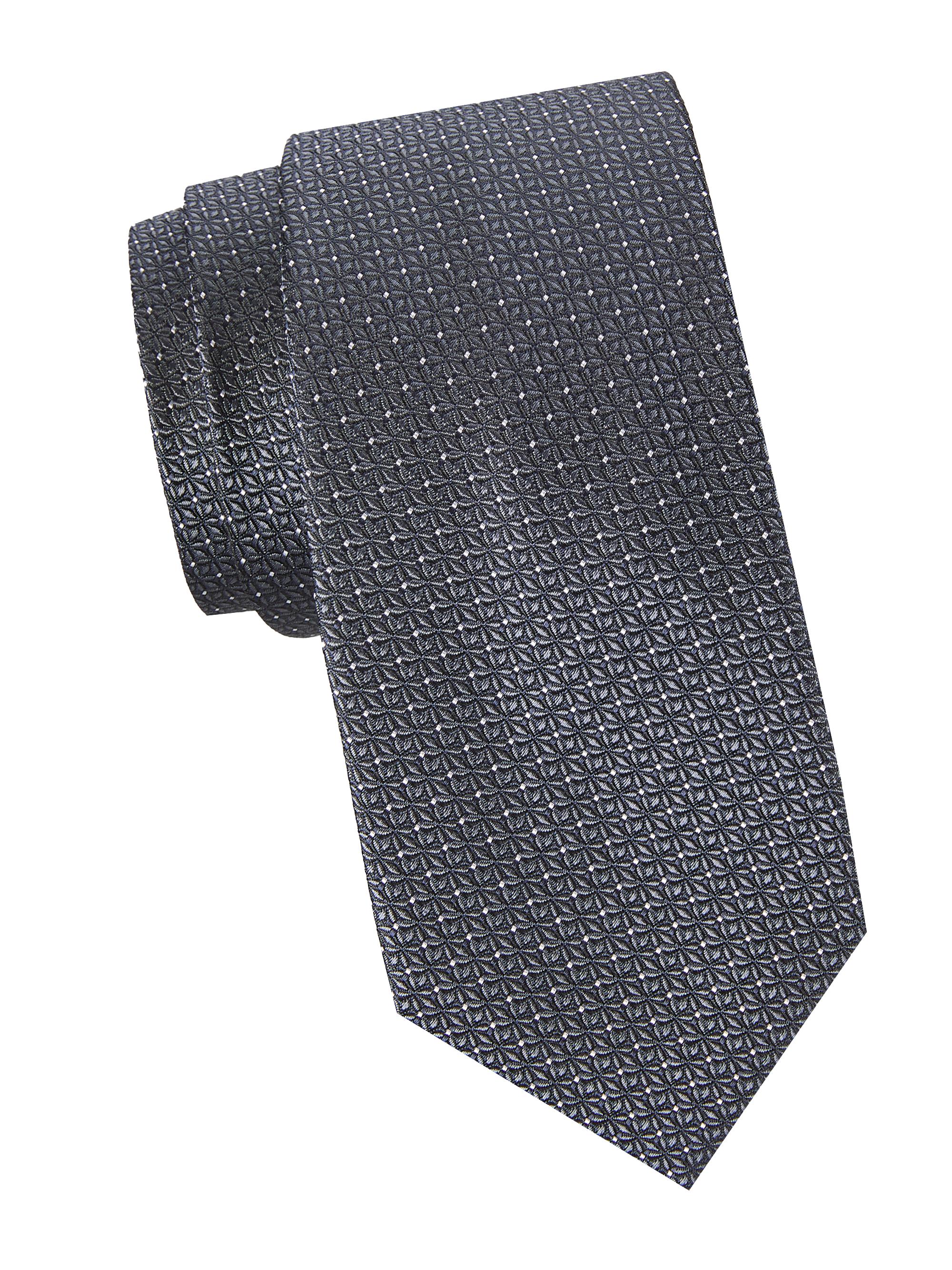 Click here for Canali Mens Neat Silk Tie - Blue prices