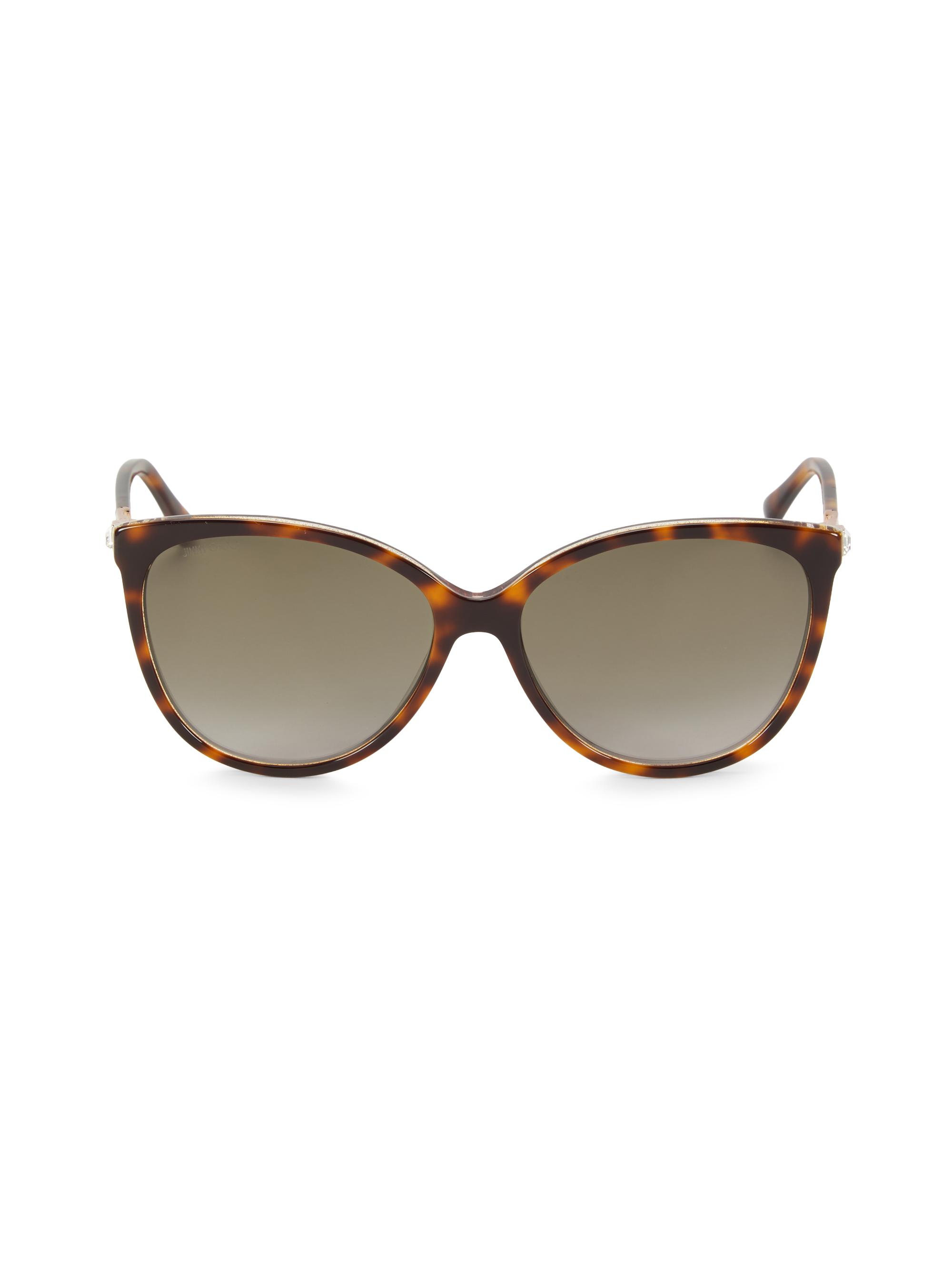 Click here for Jimmy Choo Womens 58MM Cat-Eye Sunglasses - Havana prices