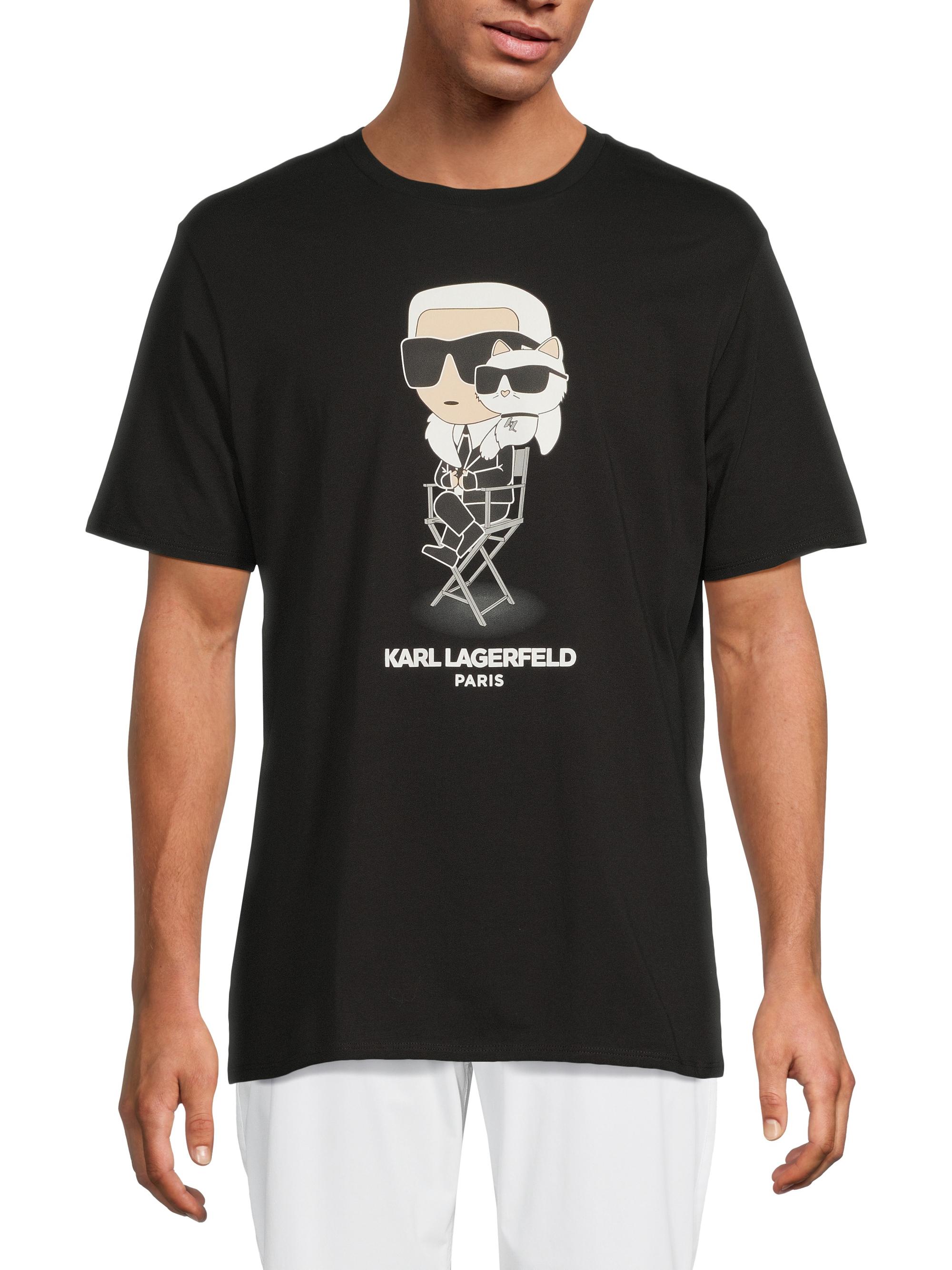 Click here for Karl Lagerfeld Paris Mens Graphic Cotton T-Shirt -... prices
