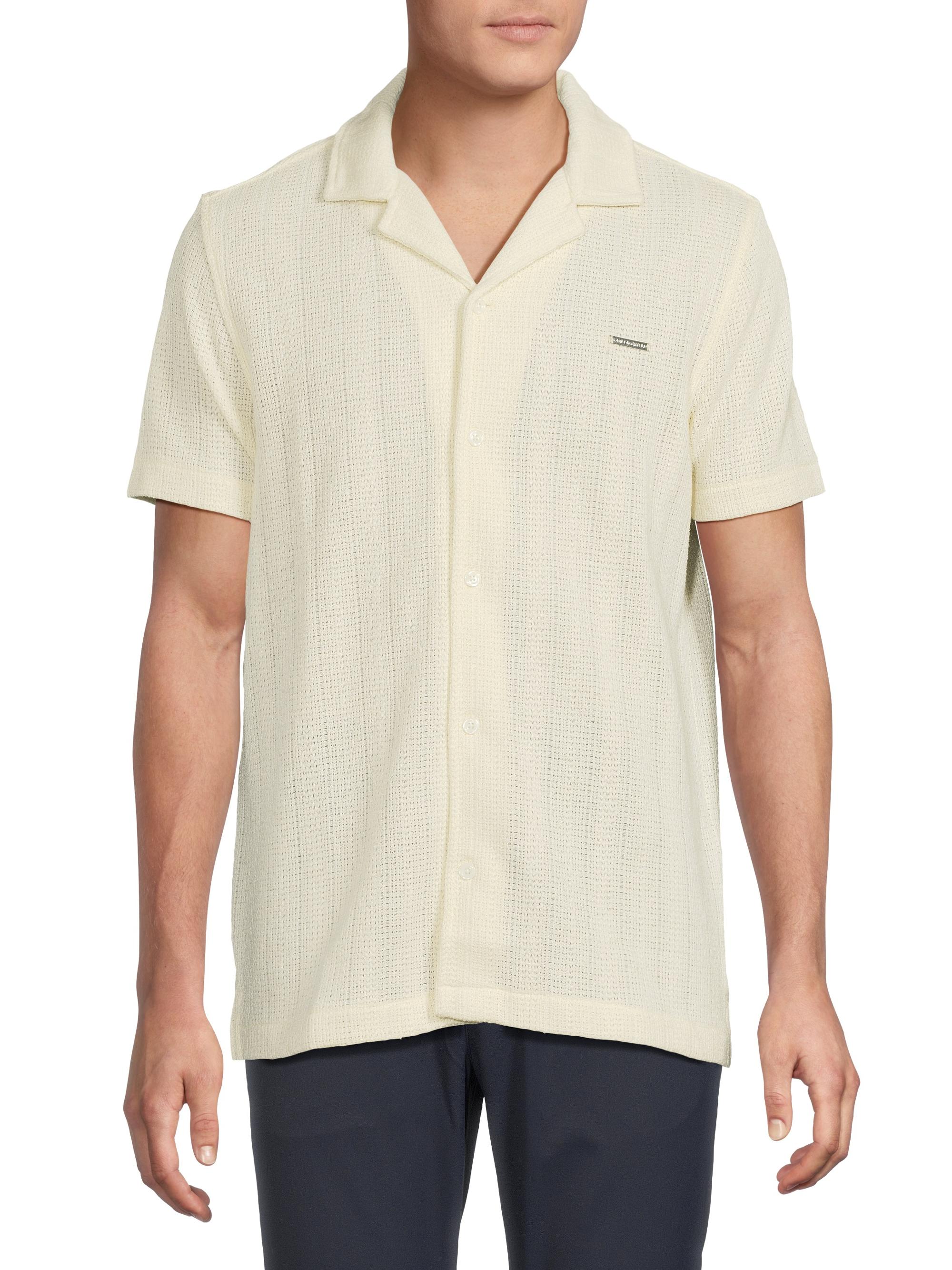 Click here for Karl Lagerfeld Paris Mens Textured Cotton-Blend Sh... prices