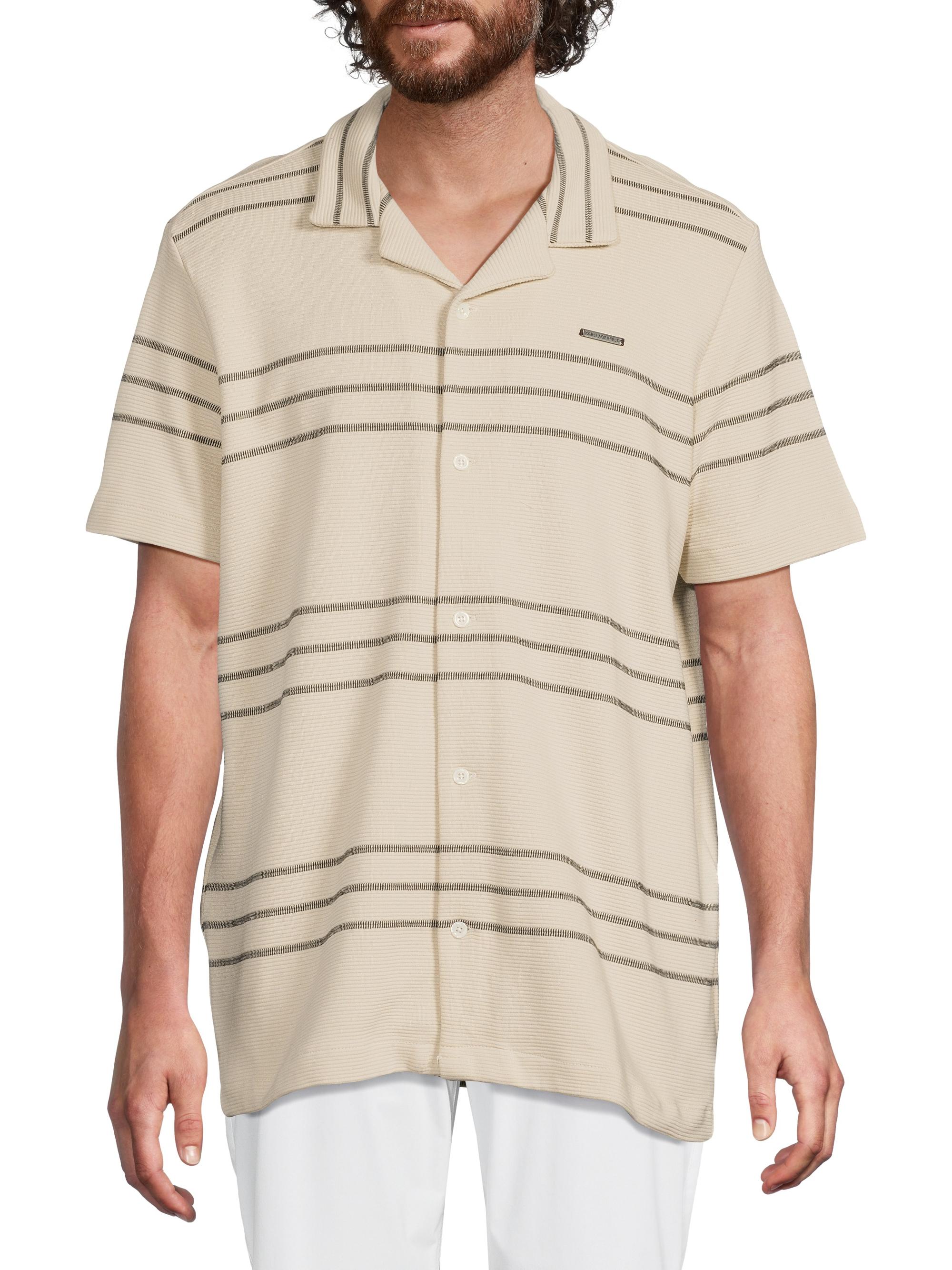 Click here for Karl Lagerfeld Paris Mens Striped Cotton-Blend Shi... prices