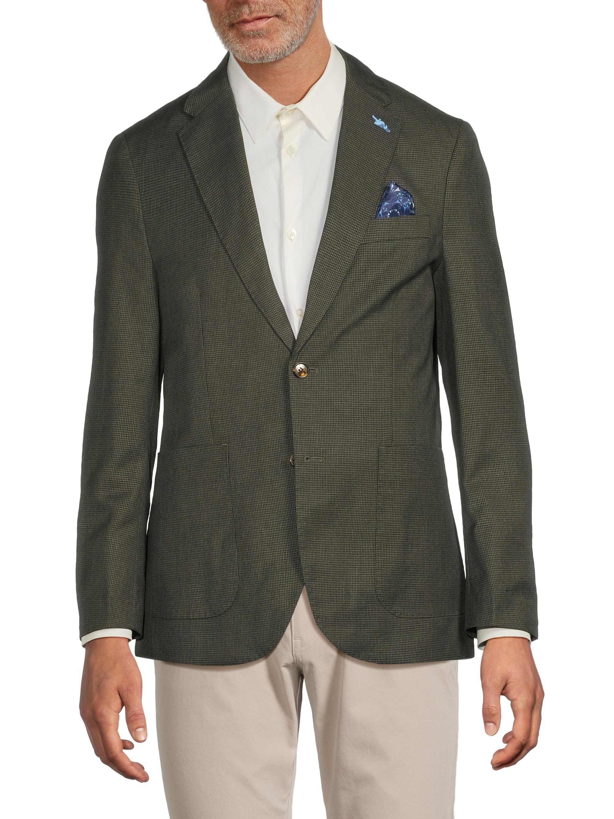 Click here for Tailorbyrd Mens Micro Houndstooth Modern-Fit Sport... prices