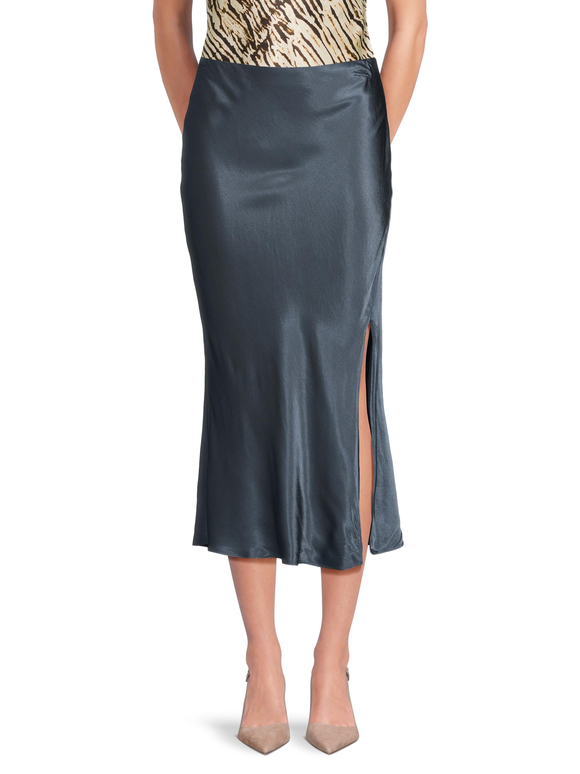 Click here for Rails Womens Satin Side-Slit Midi-Skirt - Deep Sea... prices