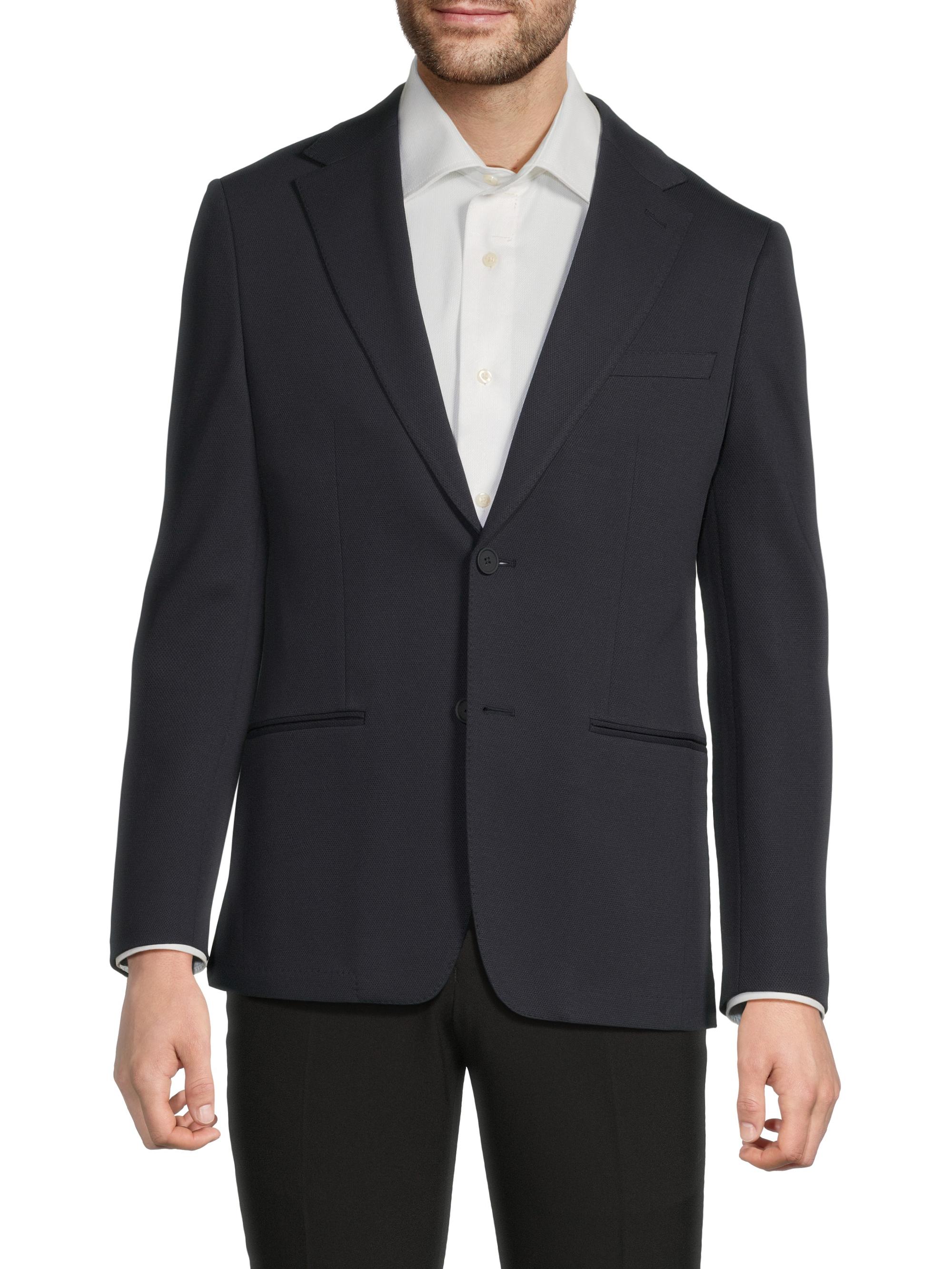 Click here for Calvin Klein Mens Solid Slim Fit Sportcoat - Navy... prices