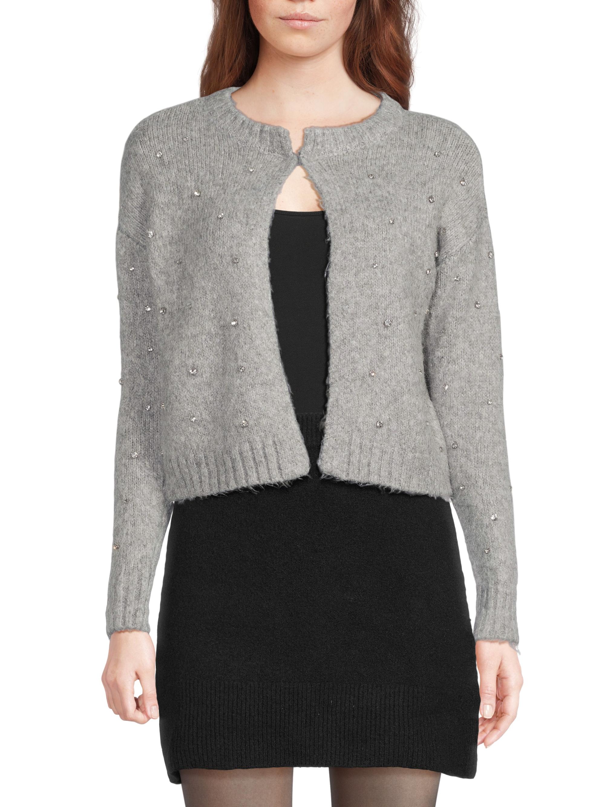 Click here for Saks Fifth Avenue Womens Rhinestone Cropped Cardig... prices