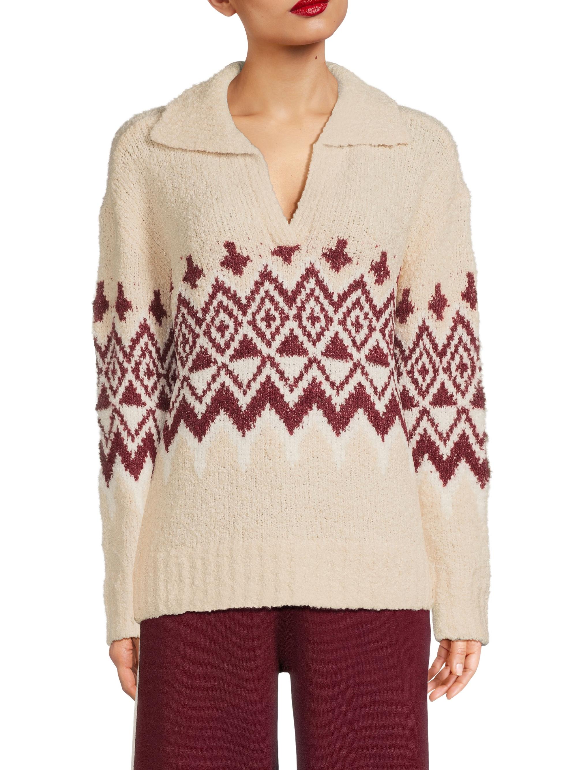 Click here for Saks Fifth Avenue Womens Fair Isle Johnny Sweater... prices