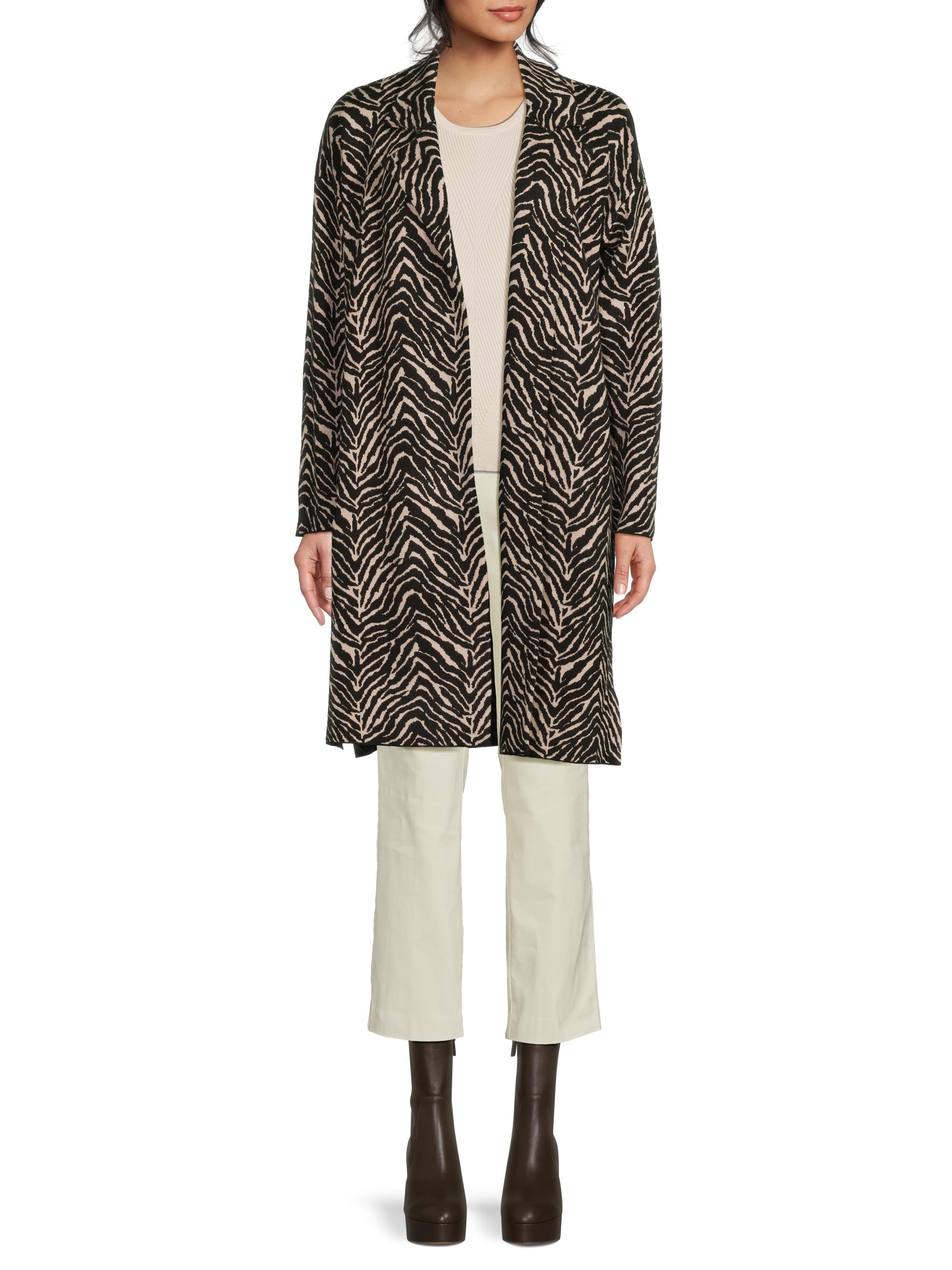 Click here for Saks Fifth Avenue Womens Zebra Print Duster - Zebr... prices