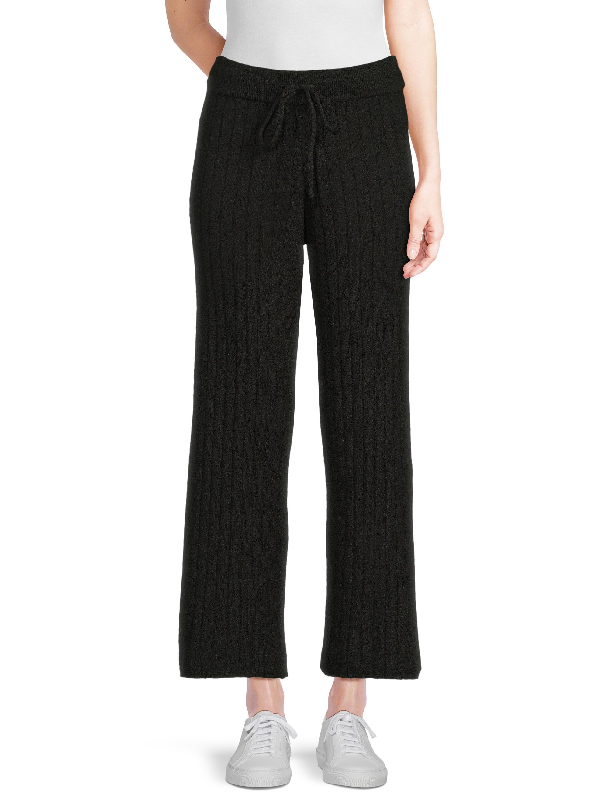 Click here for Saks Fifth Avenue Womens Ribbed Tie-Waist Wide-Leg... prices