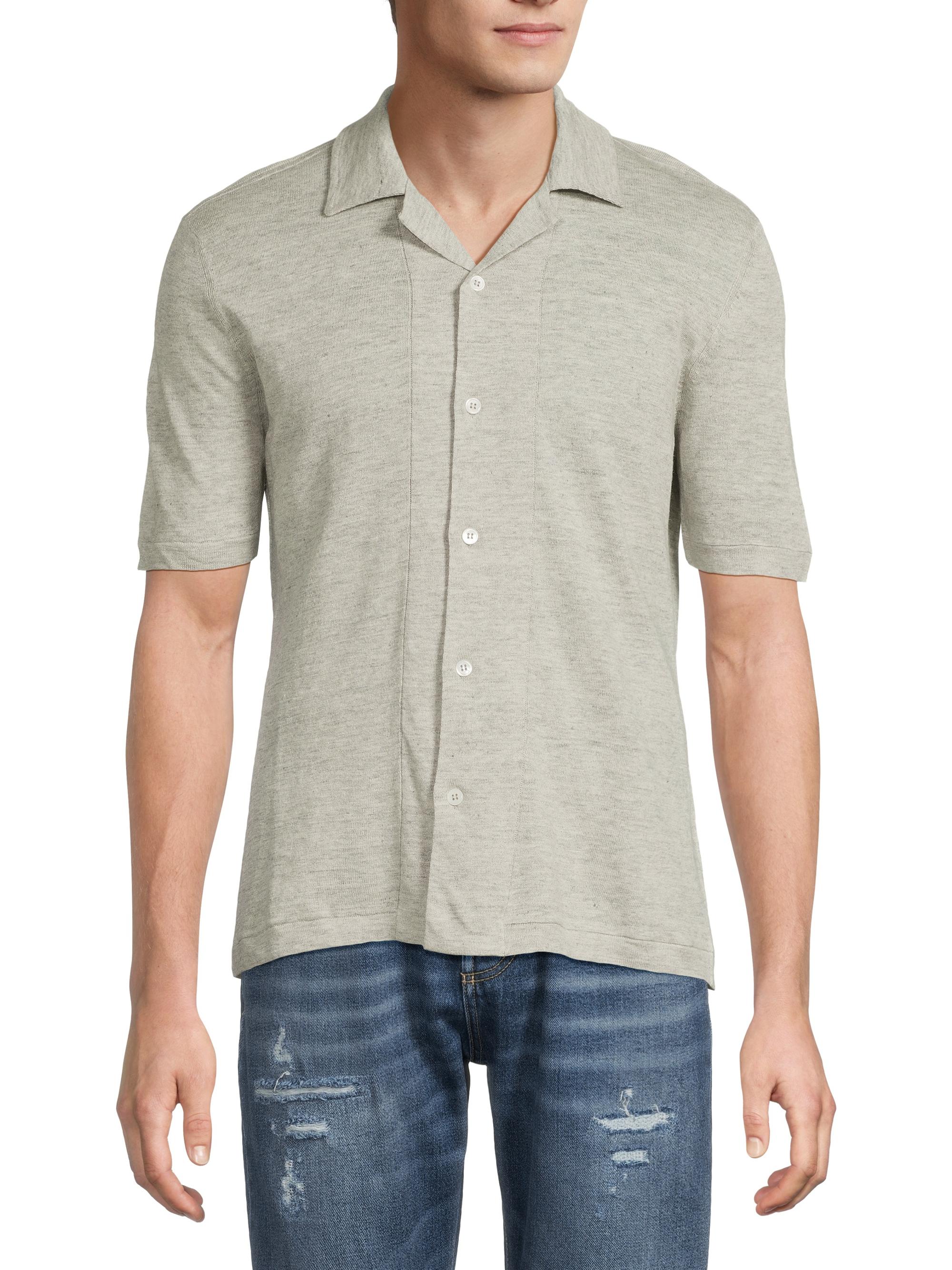 Click here for Brunello Cucinelli Mens Textured Linen-Cotton Camp... prices