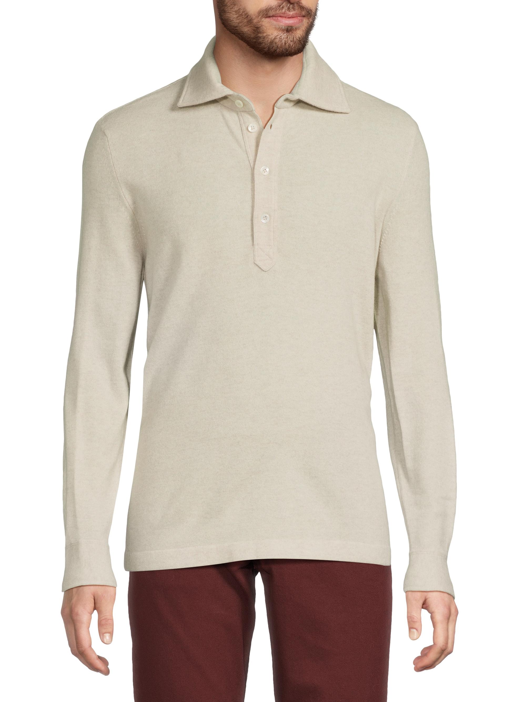 Click here for Brunello Cucinelli Mens 100 Cashmere Long-Sleeve P... prices