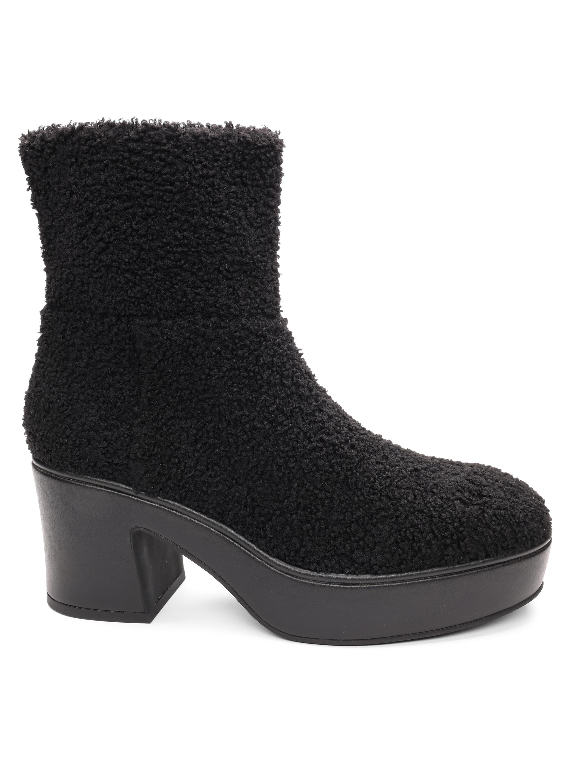 Click here for Sanctuary Womens Evan 80MM Faux-Shearling Ankle Bo... prices