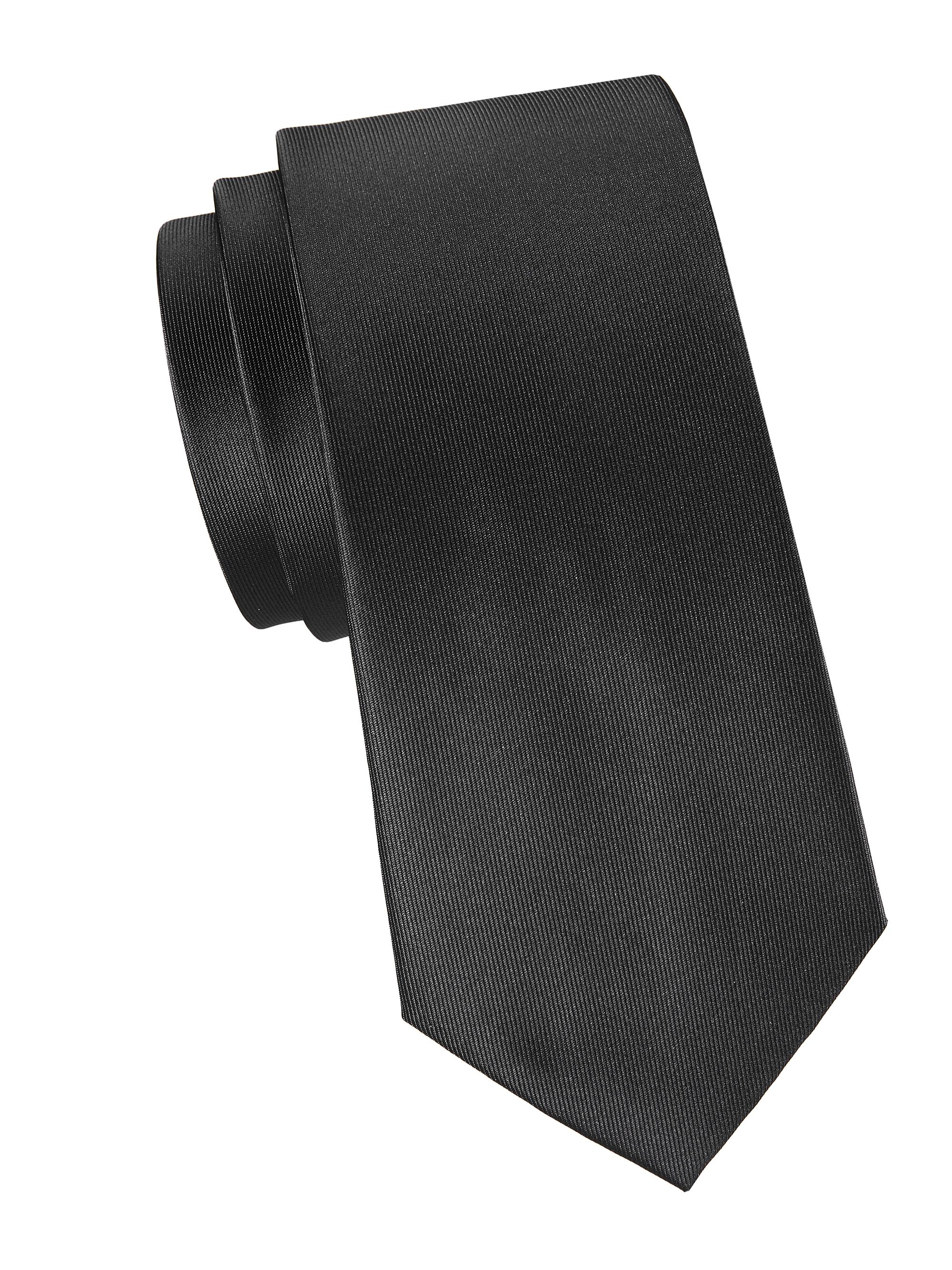 Click here for Scotch & Soda Mens Solid Tie - Black prices