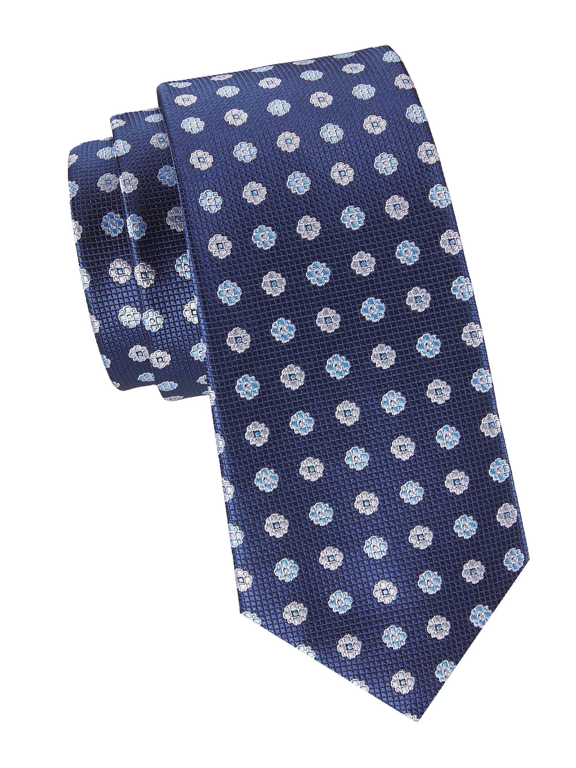 Click here for Scotch & Soda Mens Flower Dot Tie - Navy prices