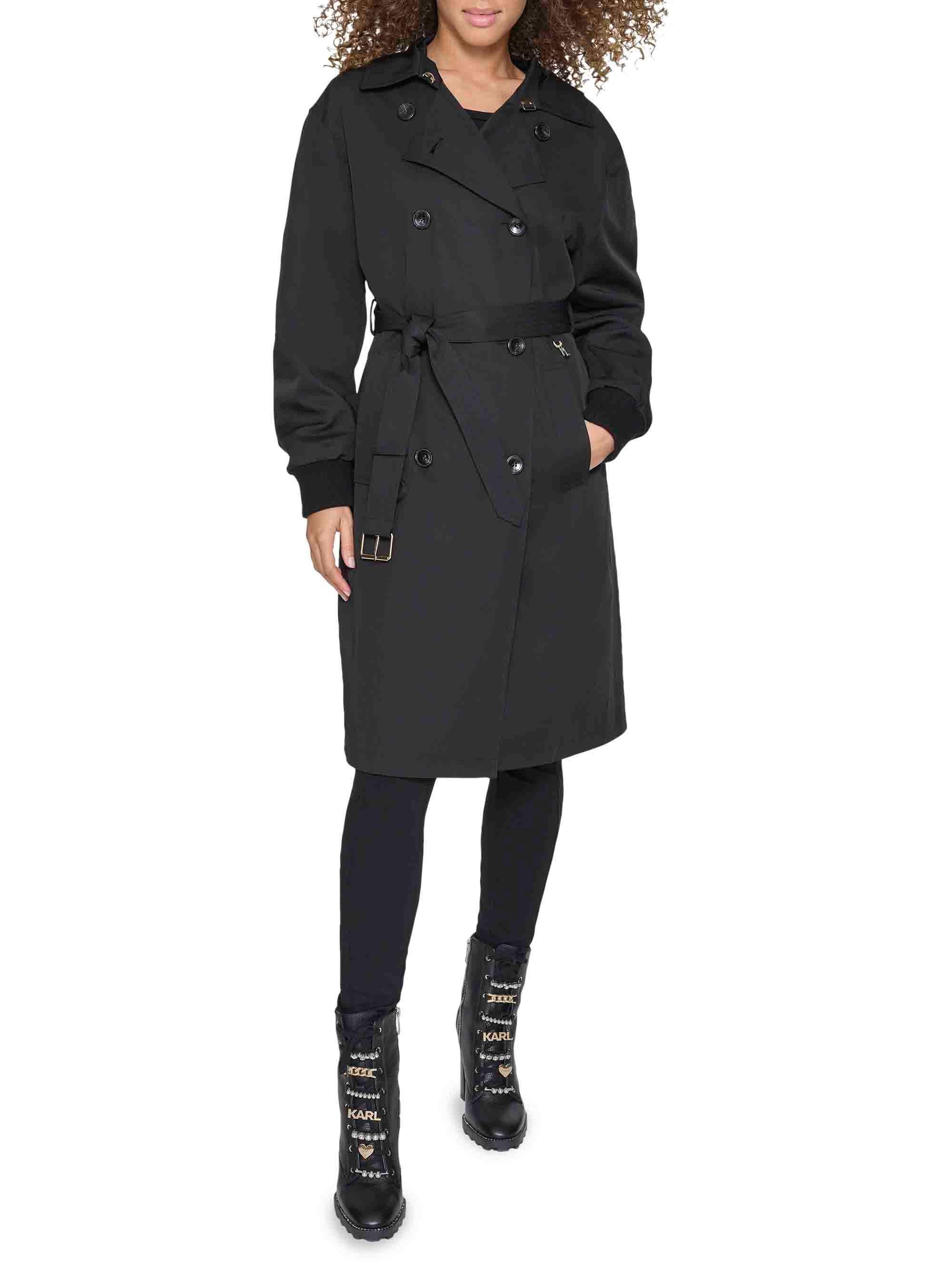 Click here for Karl Lagerfeld Paris Womens Double-Breasted Tie-Wa... prices