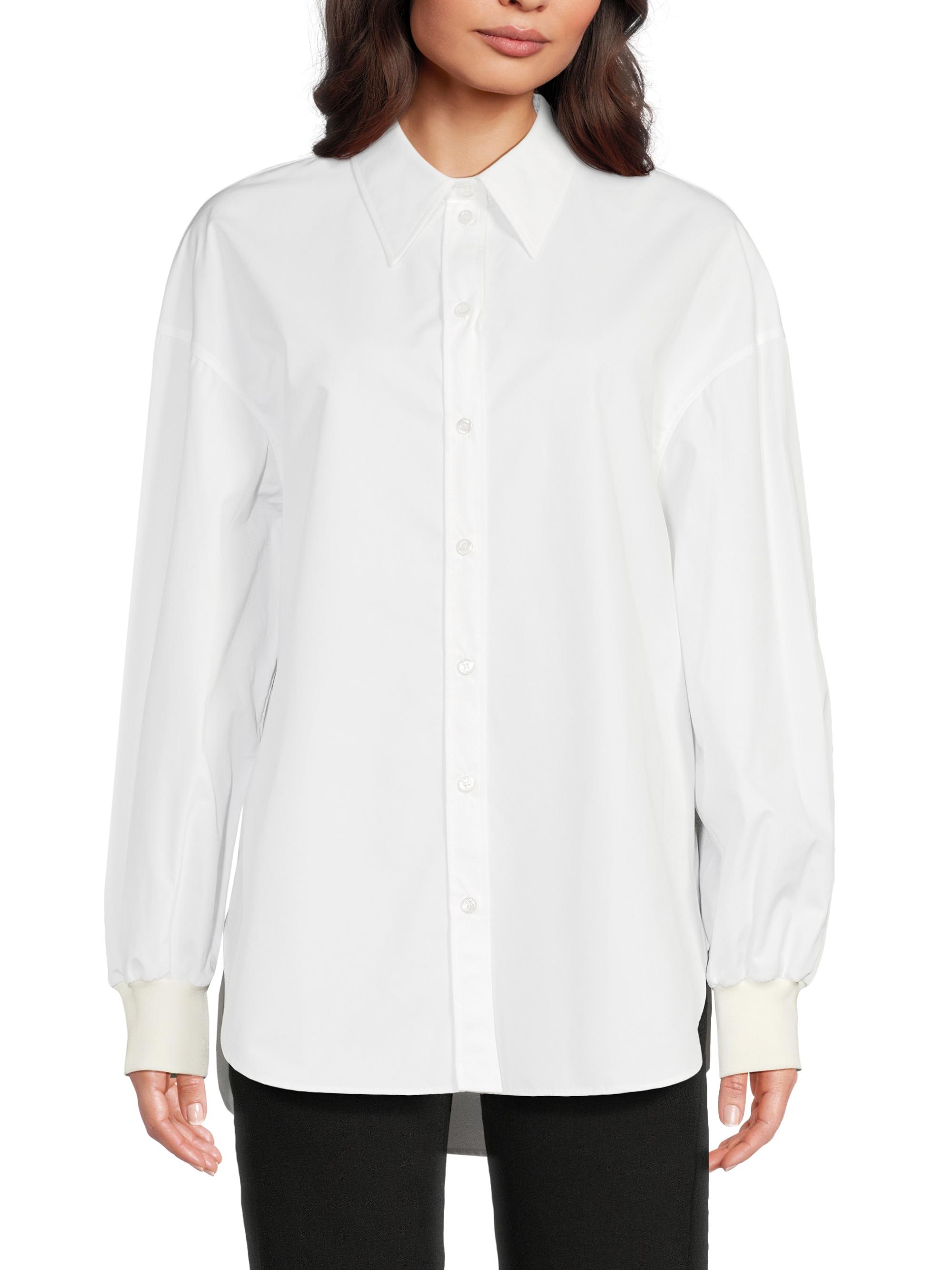 Click here for Mcqueen Womens Cocoon Cotton Shirt - Optical White... prices