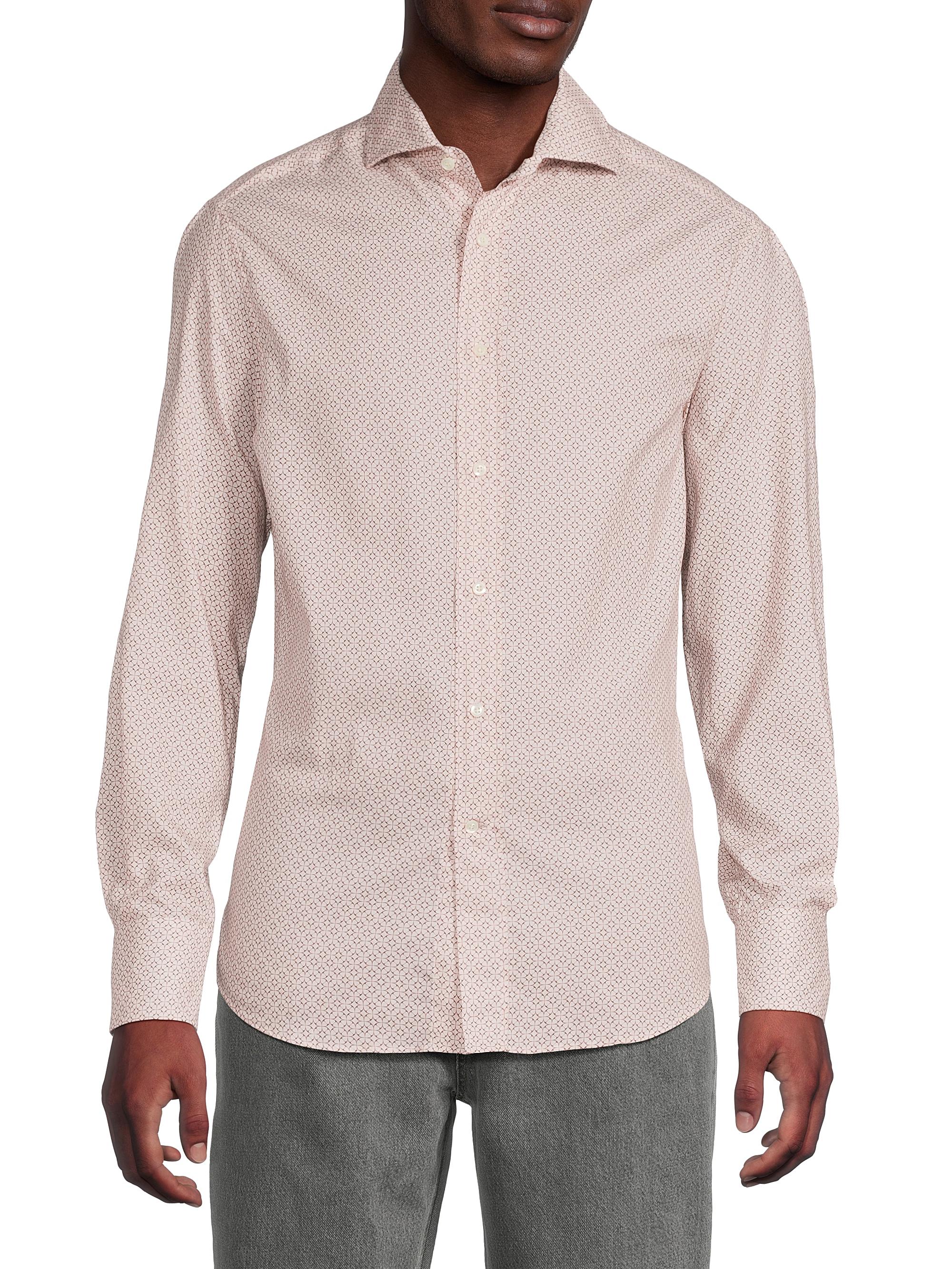 Click here for Brunello Cucinelli Mens Printed Cotton Button-Fron... prices