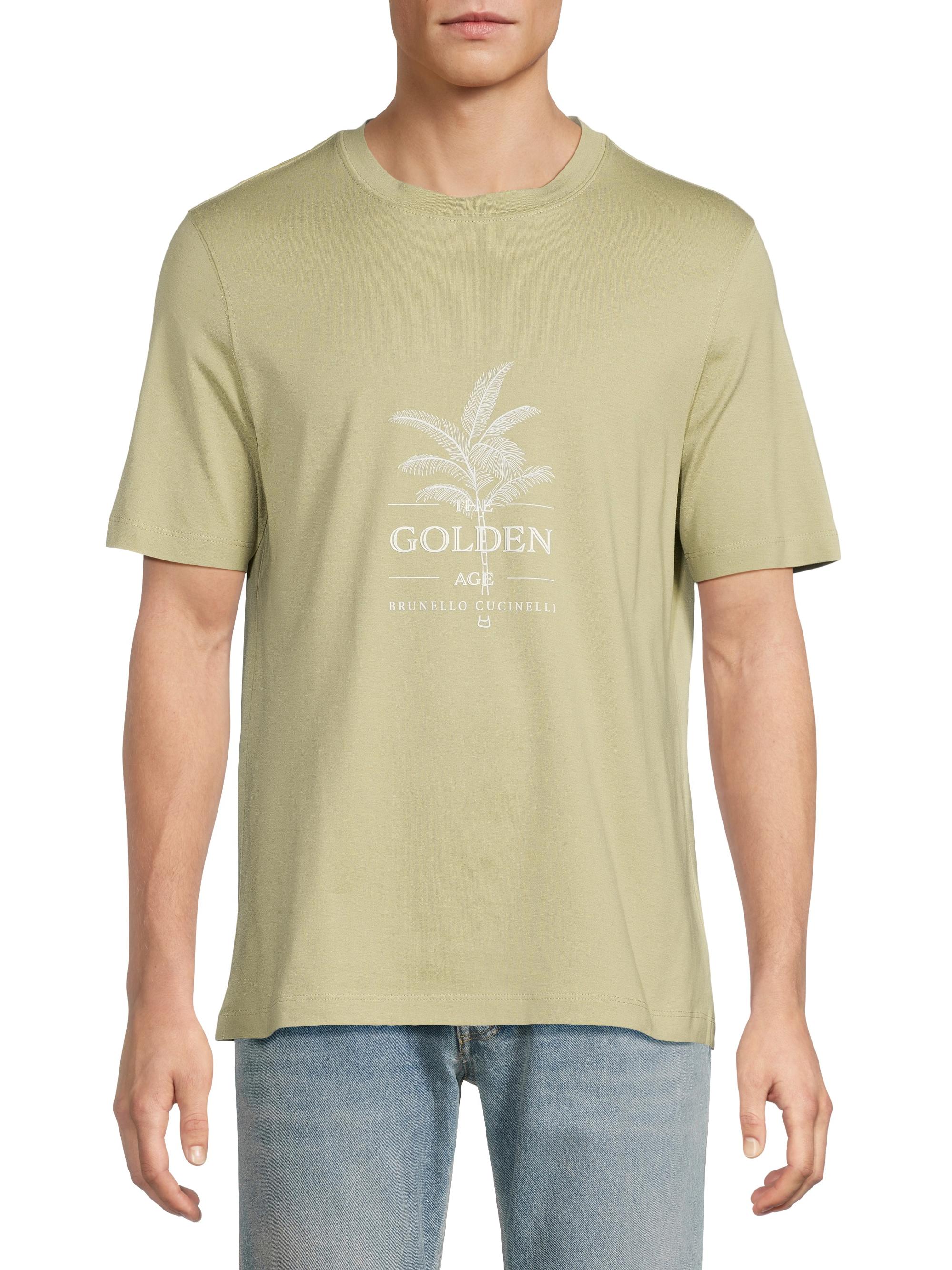 Click here for Brunello Cucinelli Mens Printed Cotton T-Shirt - A... prices