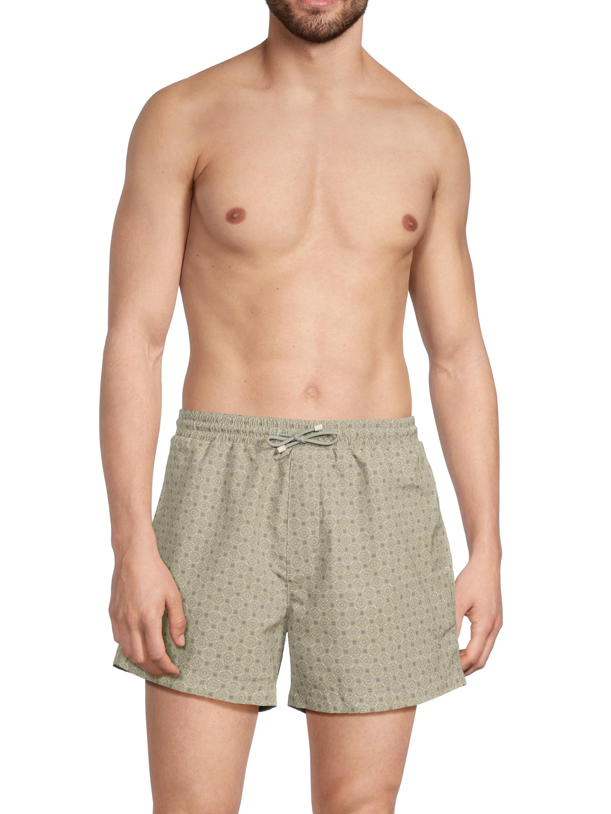 Click here for Brunello Cucinelli Mens Printed Drawstring Swim Sh... prices