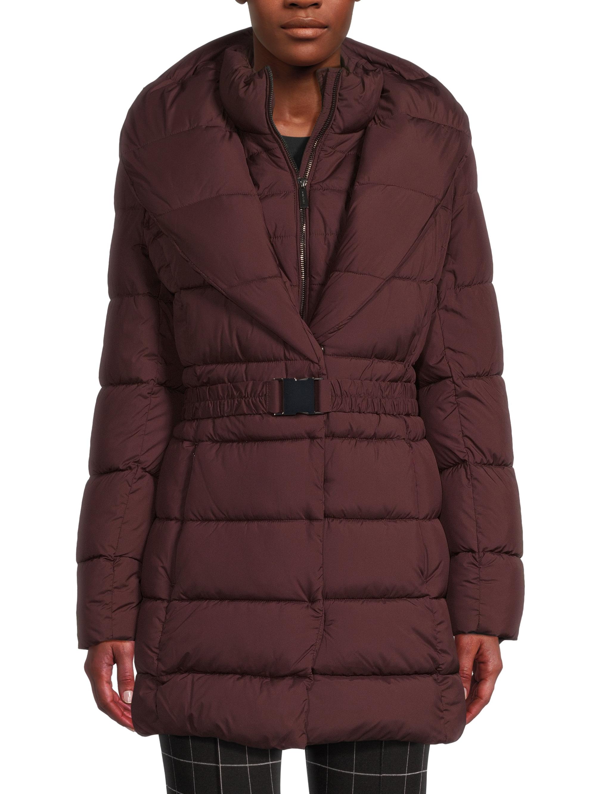 Click here for Kenneth Cole Womens Shawl Collar Puffer Jacket - W... prices