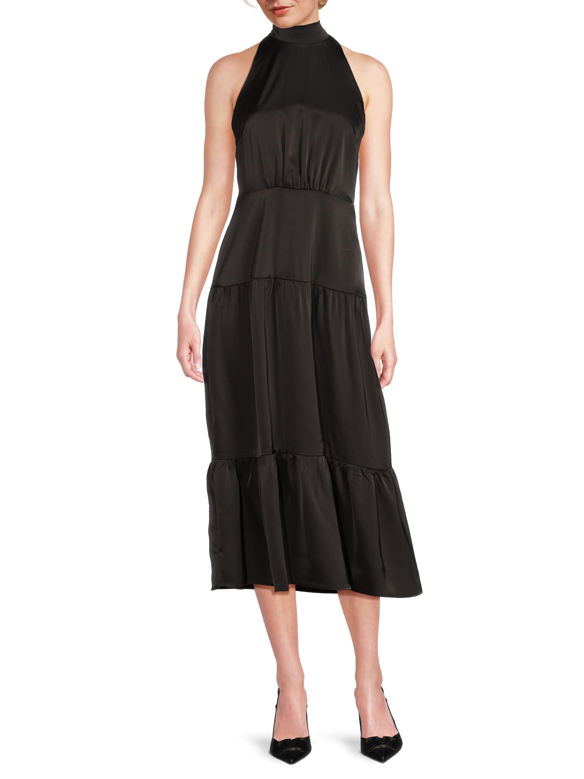 Click here for Sam Edelman Womens Fluid Satin Halter Midi-Dress -... prices