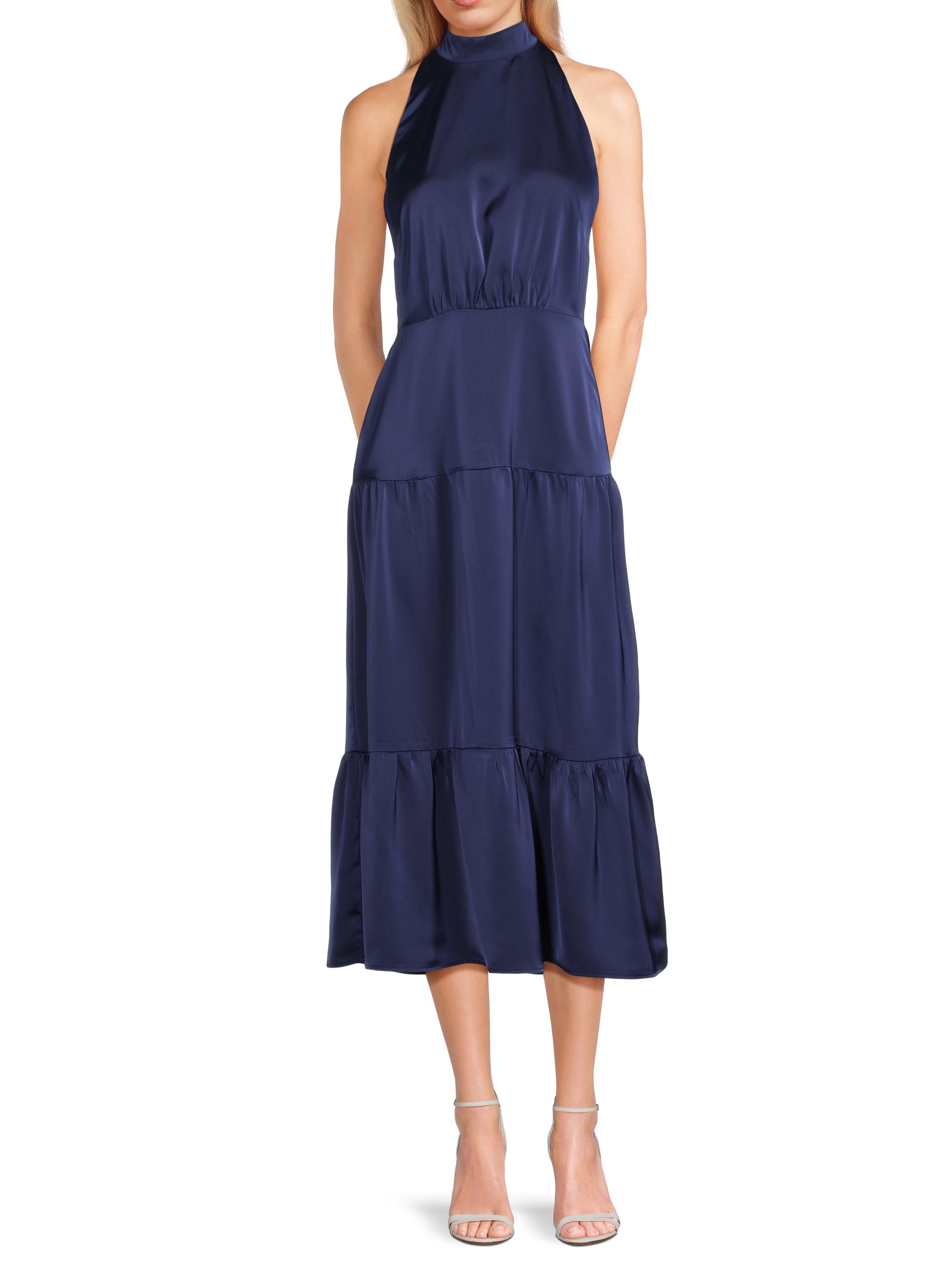 Click here for Sam Edelman Womens Fluid Satin Halter Midi-Dress -... prices