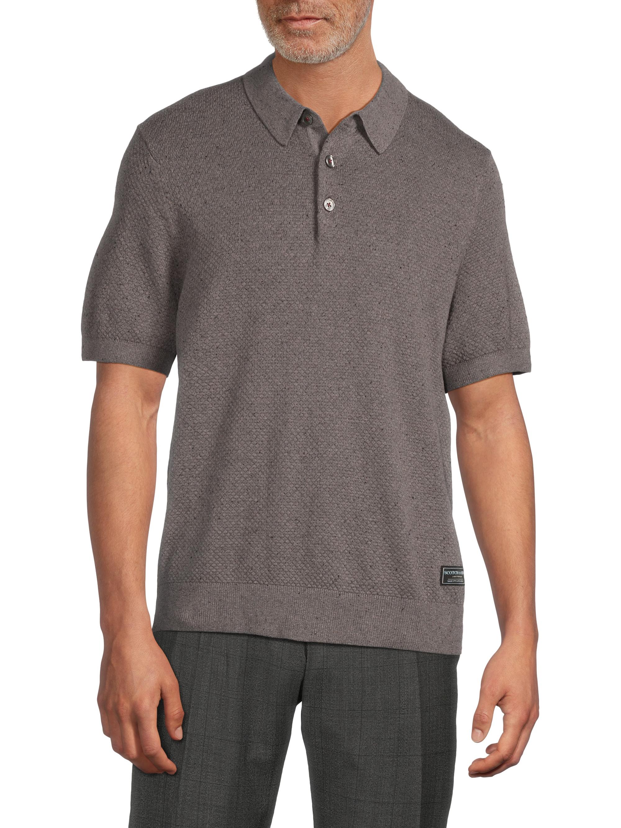 Click here for Scotch & Soda Mens Neos Textured Cotton-Blend Polo... prices