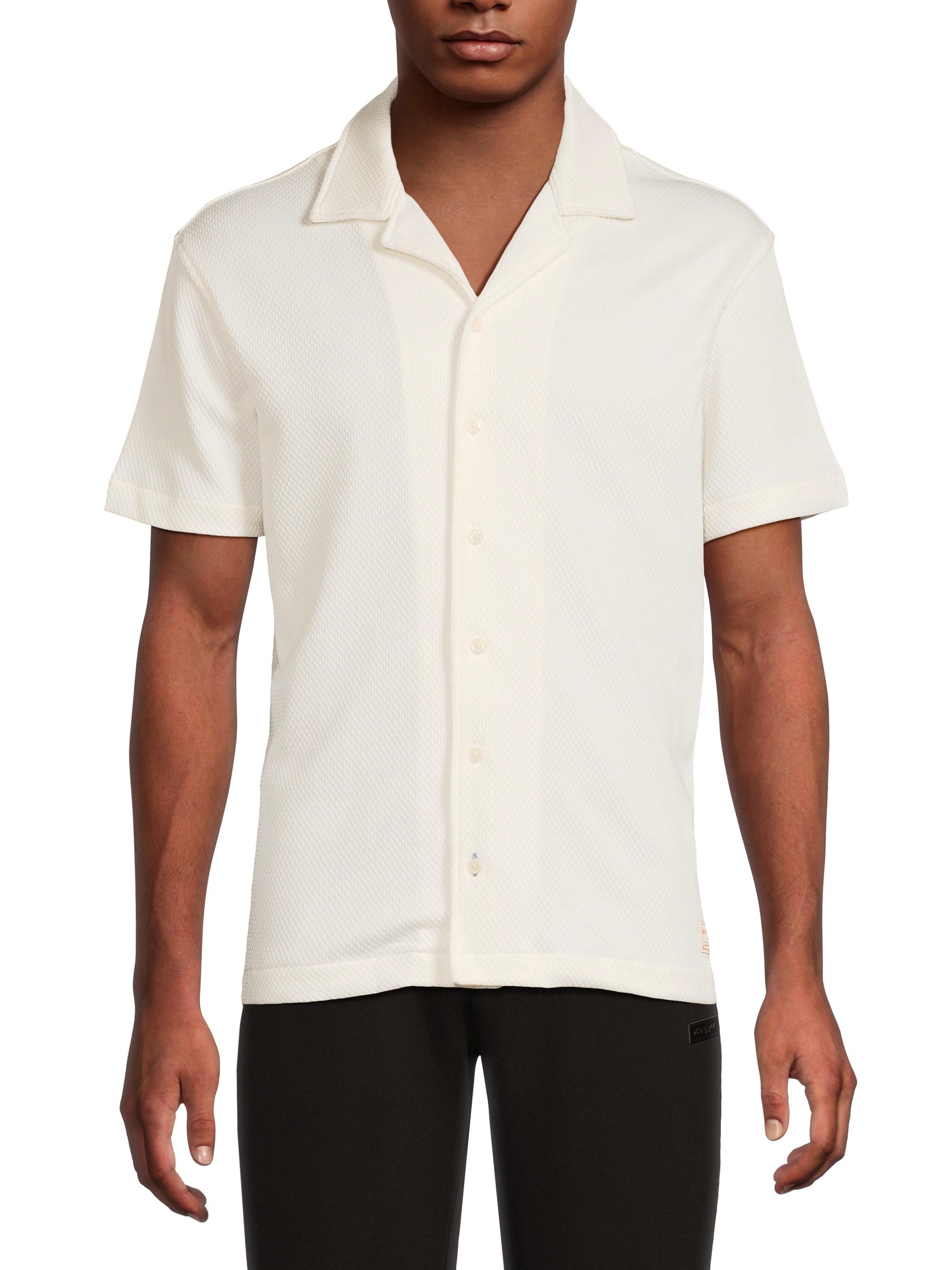 Click here for Scotch & Soda Mens Popcorn Jersey Camp Shirt - Sta... prices