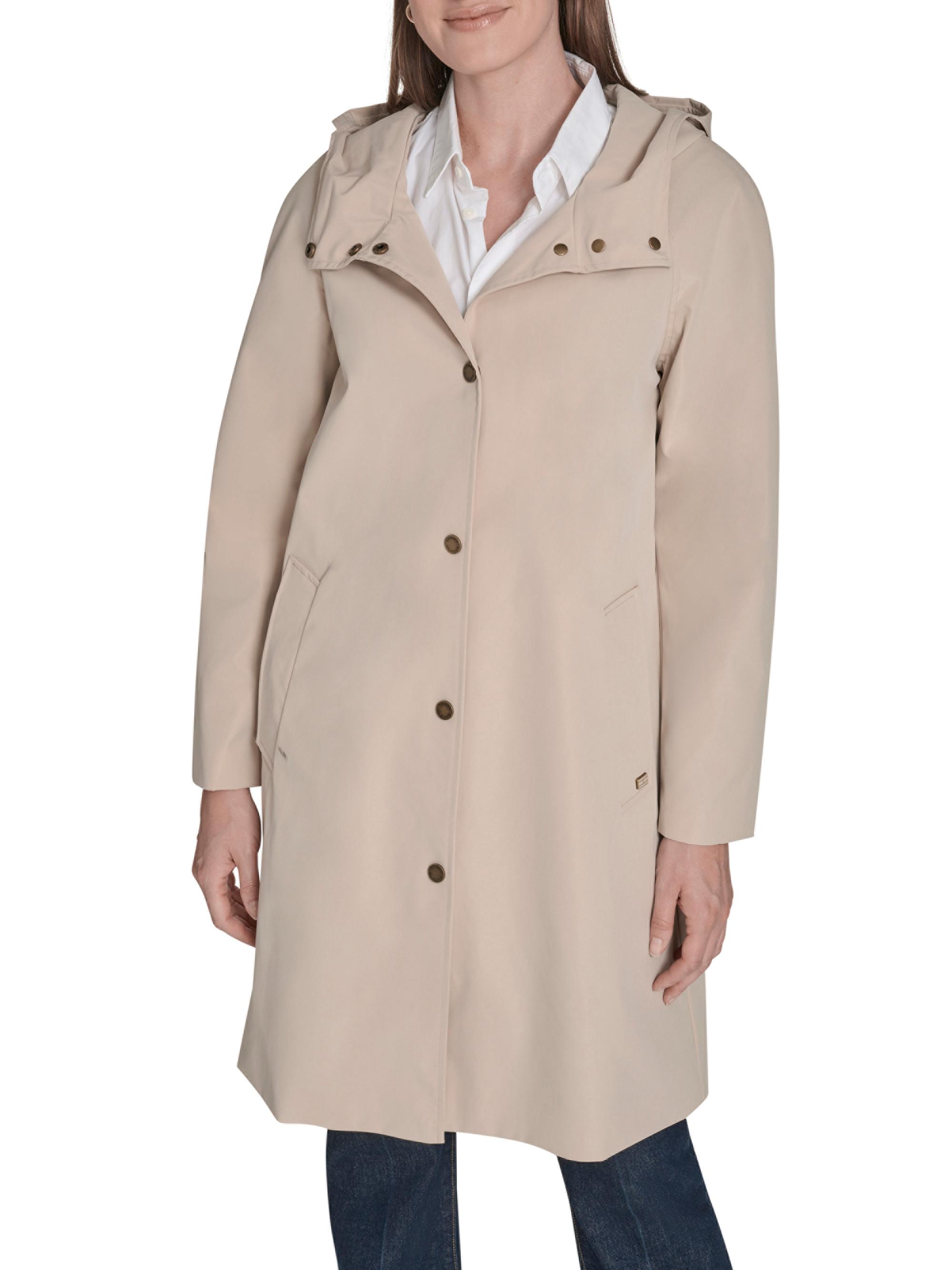 Click here for Tommy Hilfiger Womens Hooded Rain Coat - Chino - S... prices