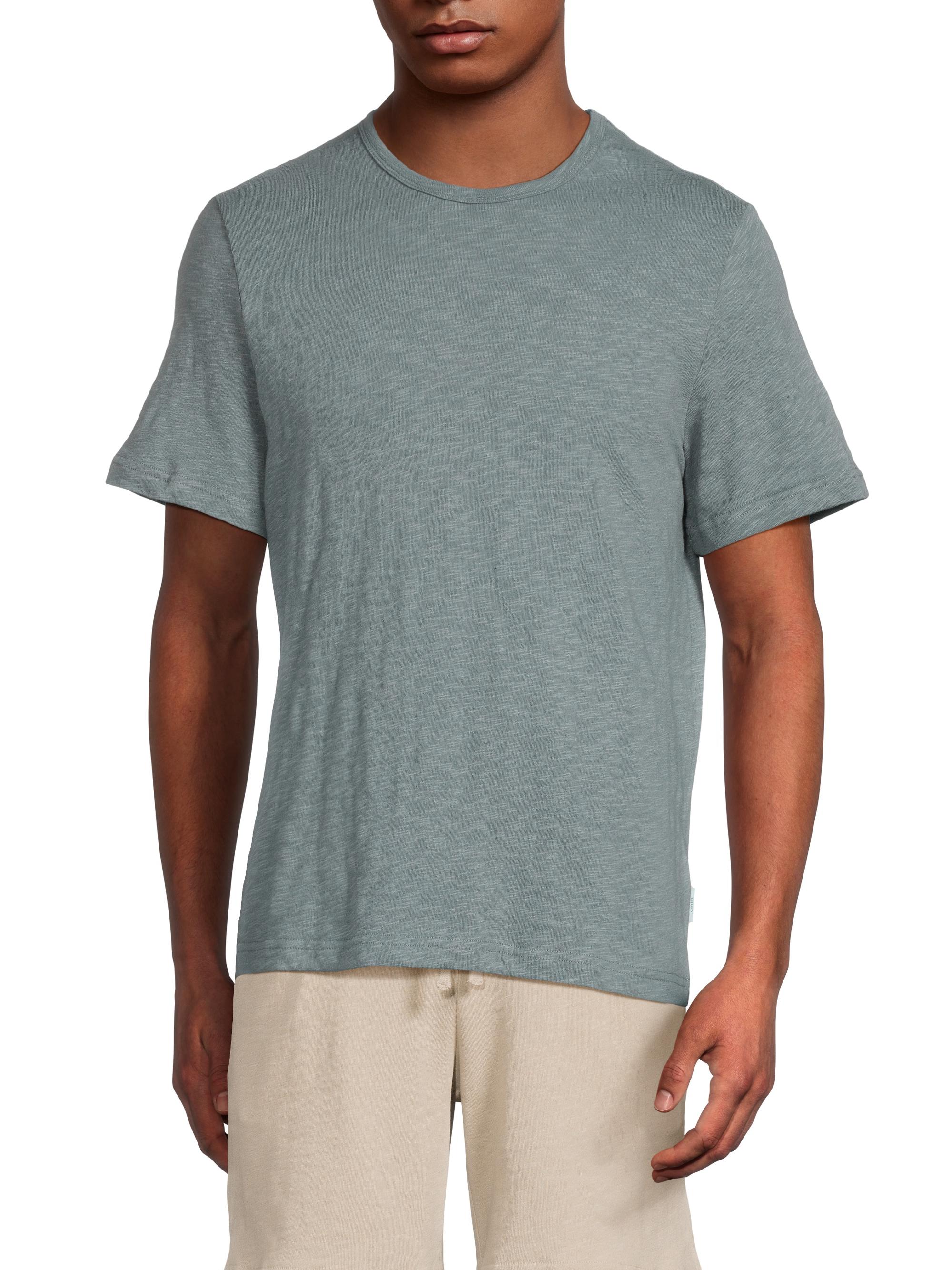 Click here for Onia Mens Slub Textured Cotton T-Shirt - Fern - Si... prices