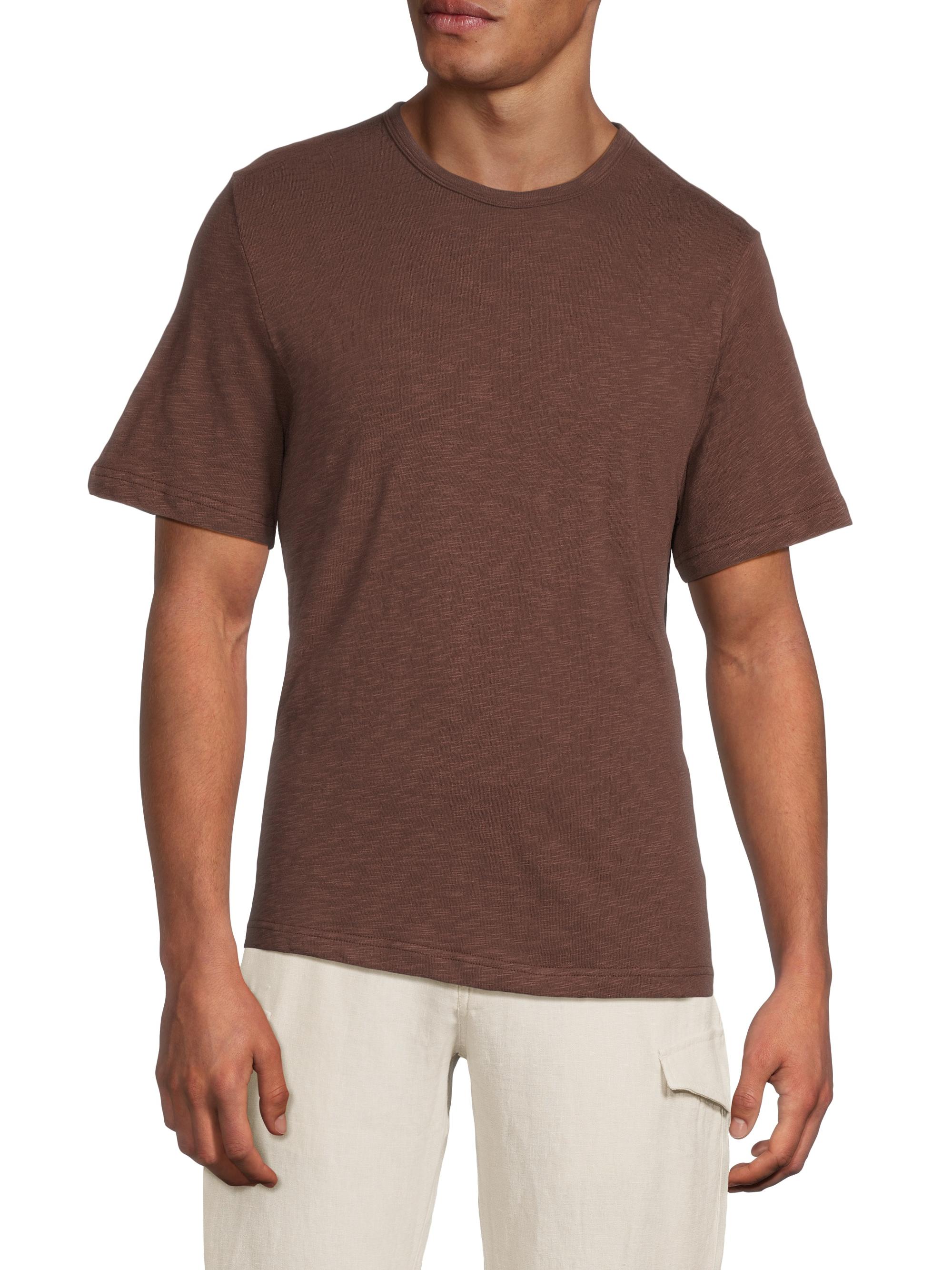 Click here for Onia Mens Slub Textured Cotton T-Shirt - Java - Si... prices