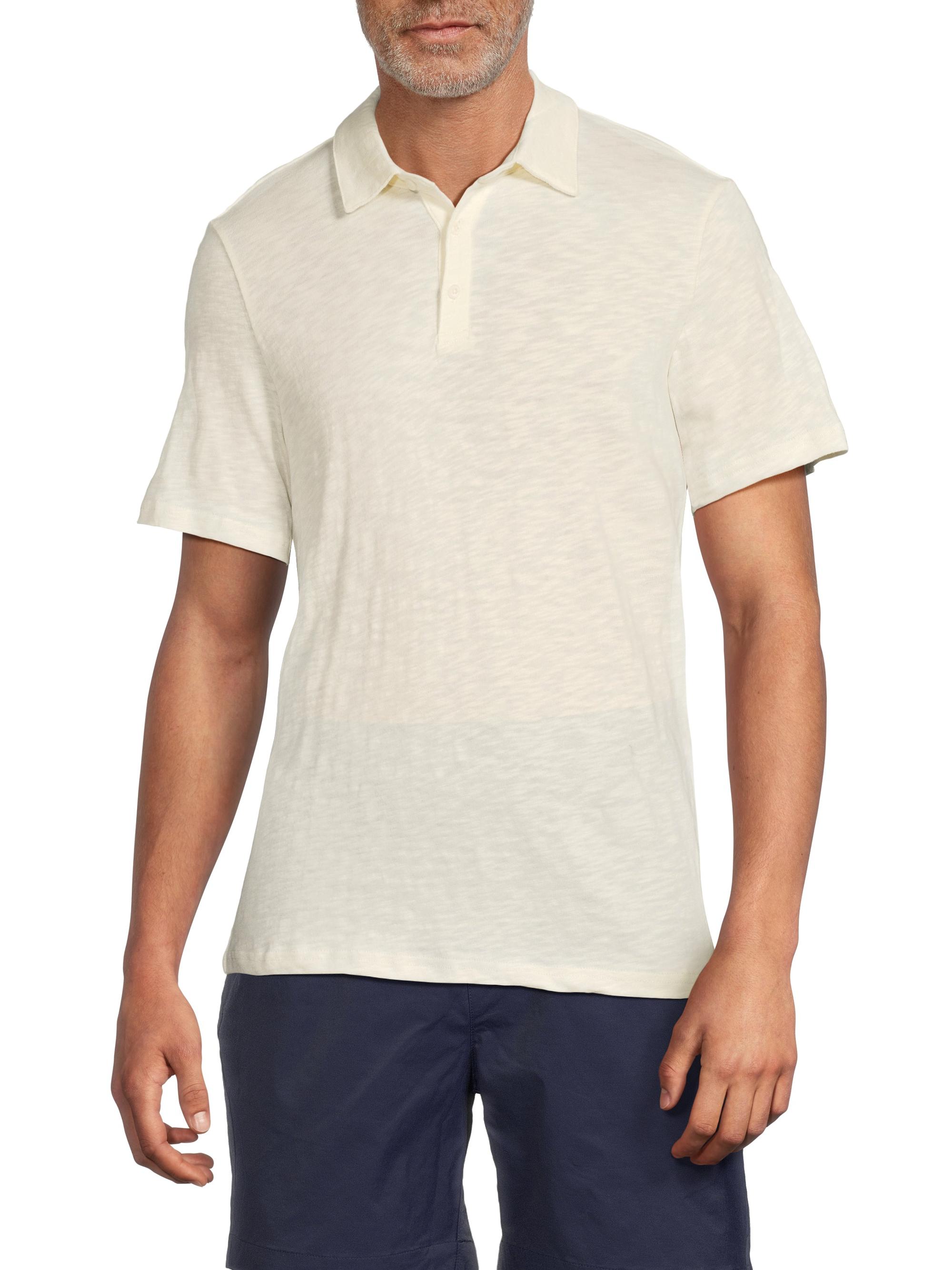 Click here for Onia Mens Slub Textured Cotton Polo Shirt - Ecru -... prices