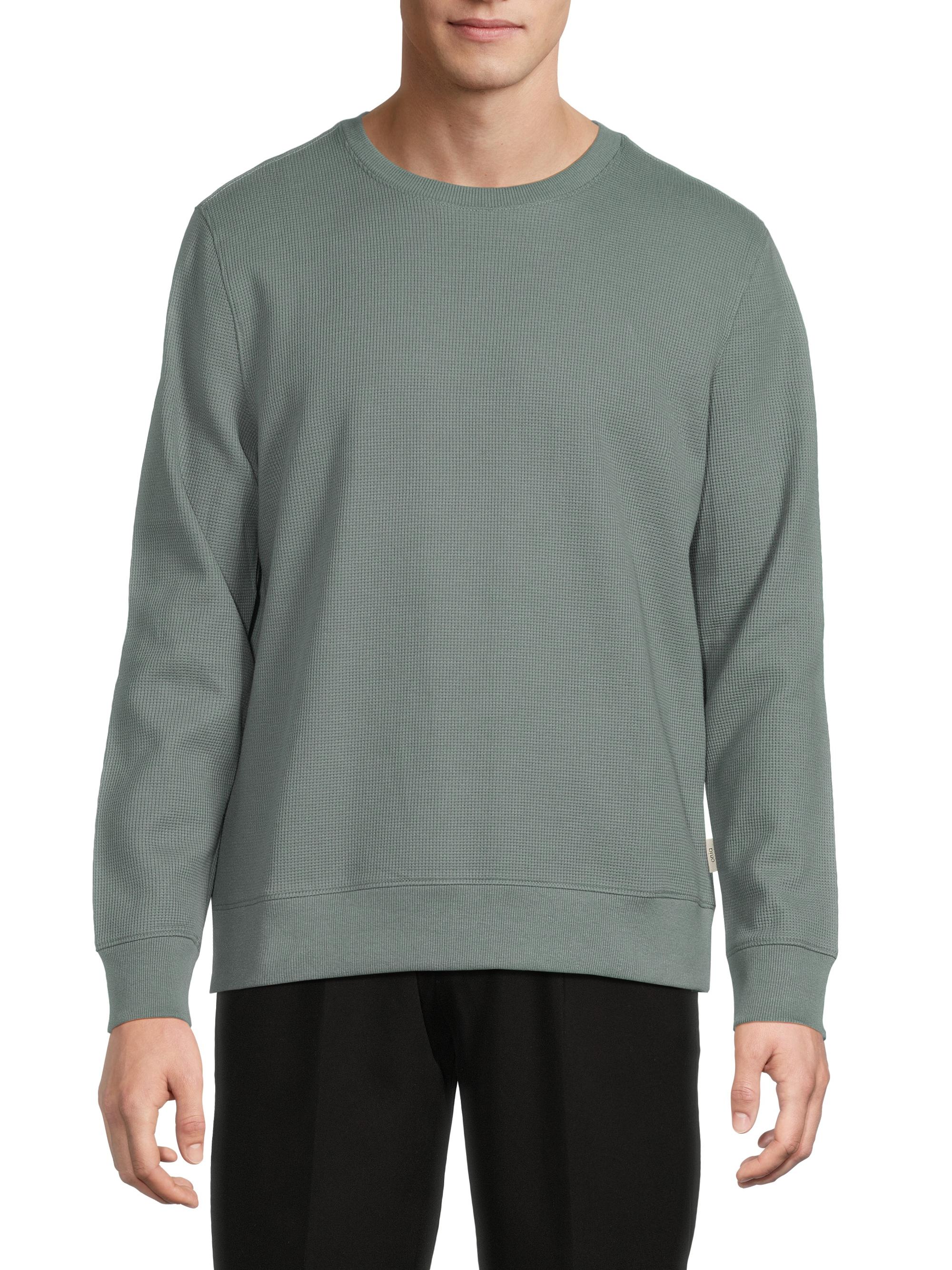 Click here for Onia Mens Waffle-Knit Cotton-Blend Crewneck Sweate... prices
