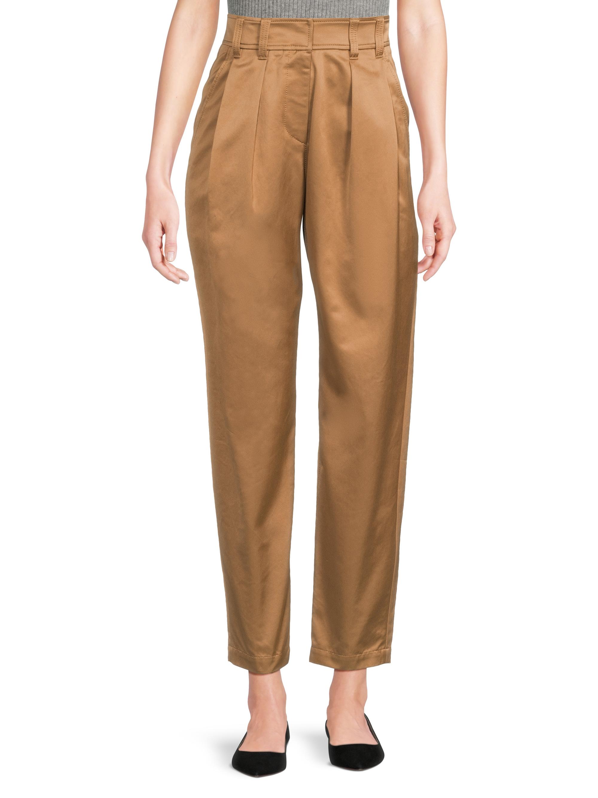 Click here for Brunello Cucinelli Womens Pleated Cotton-Blend Hig... prices