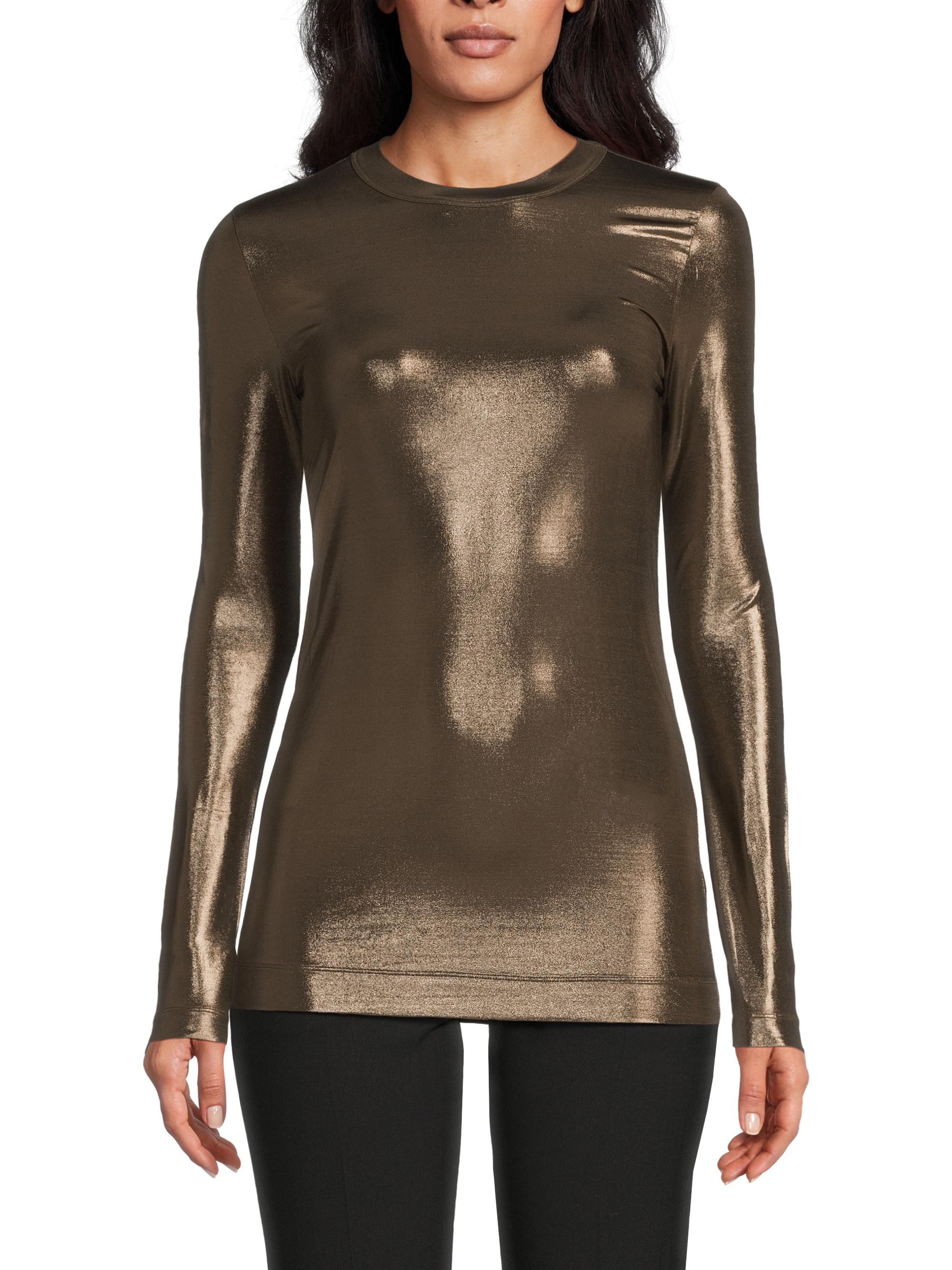 Click here for Brunello Cucinelli Womens Crewneck Long-Sleeve Top... prices