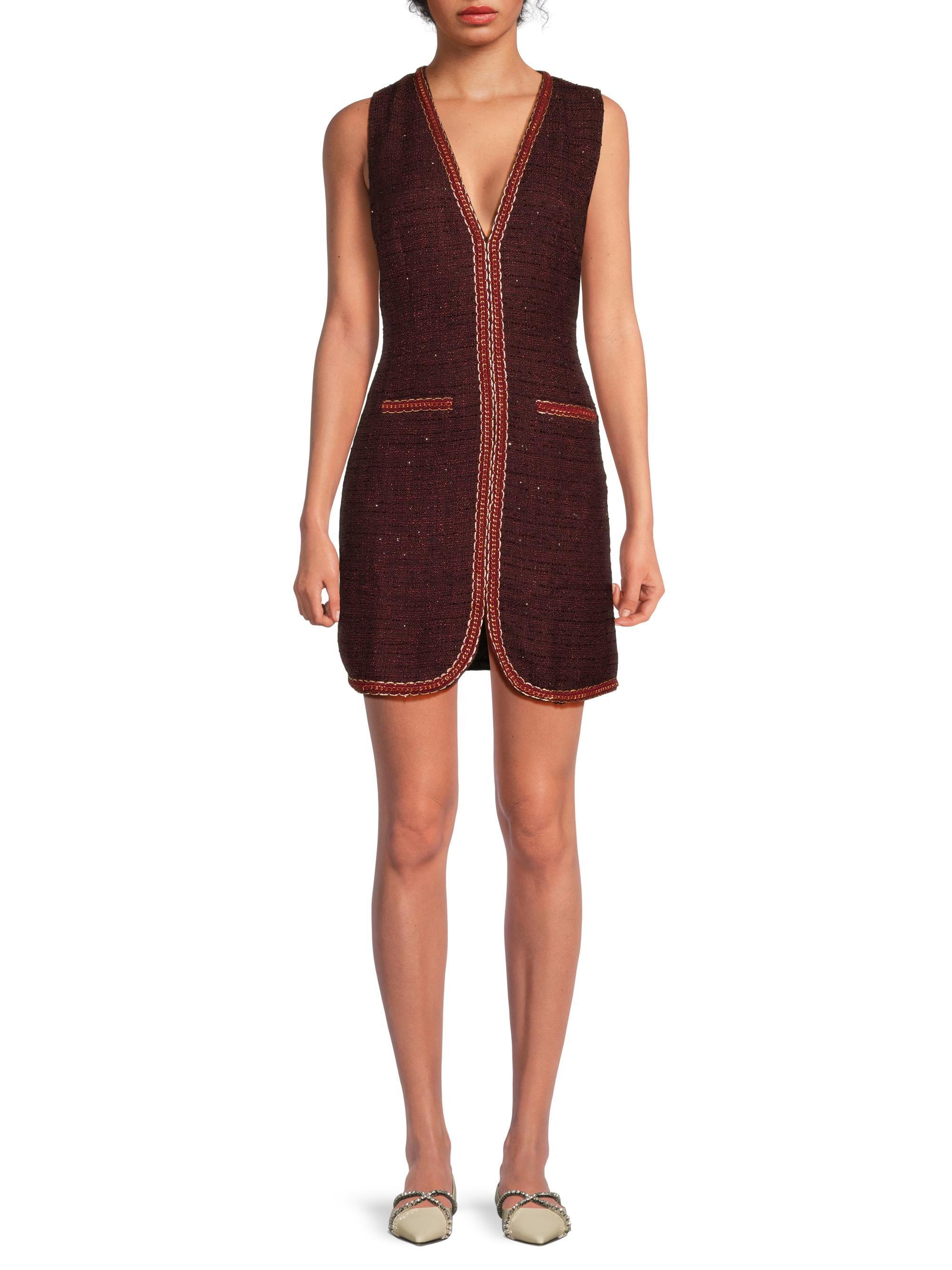 Click here for Walter Baker Womens Textured V-Neck Tweed Minidres... prices