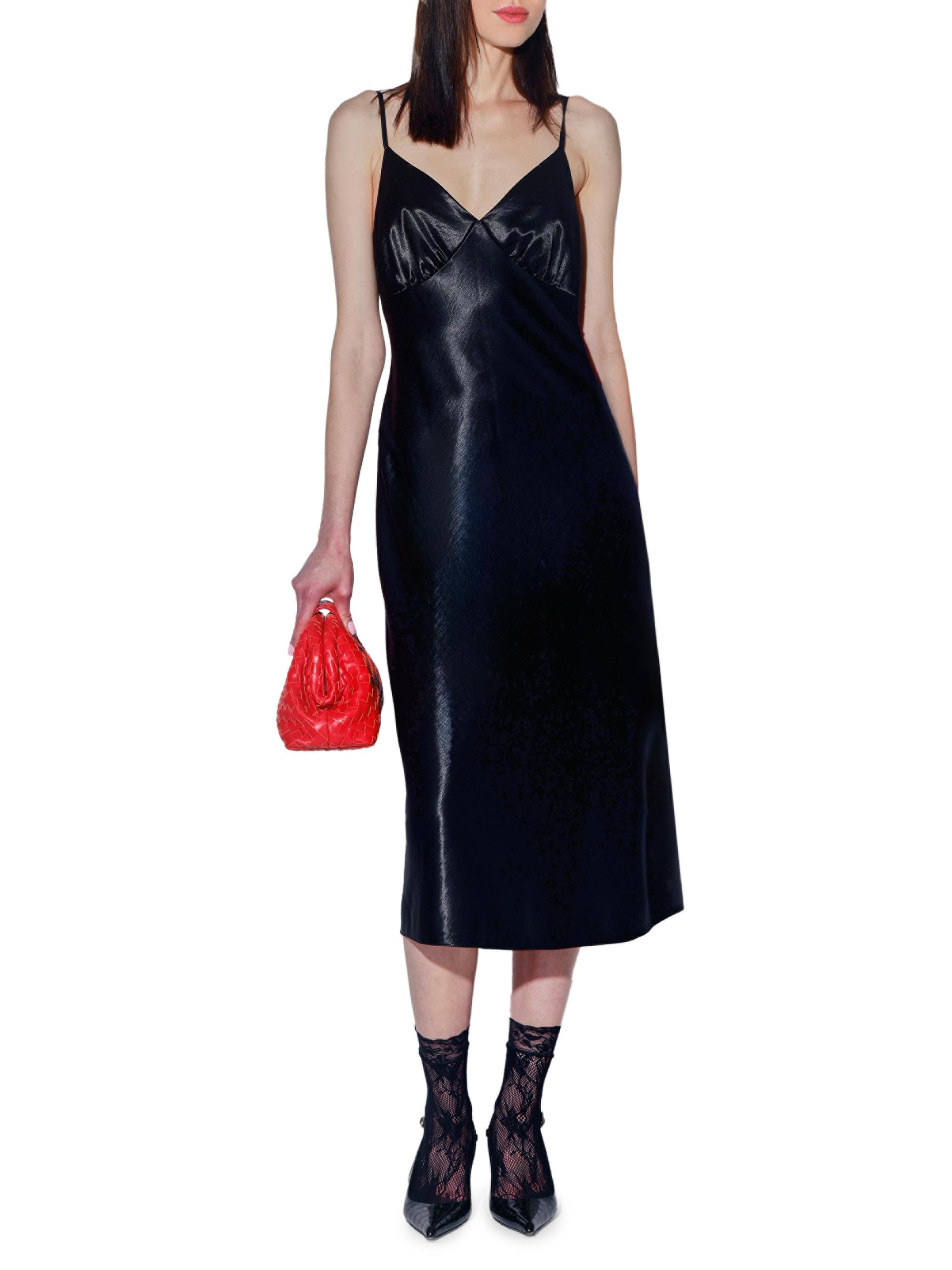 Click here for Walter Baker Womens Satin Slip Midi-Dress - Black... prices