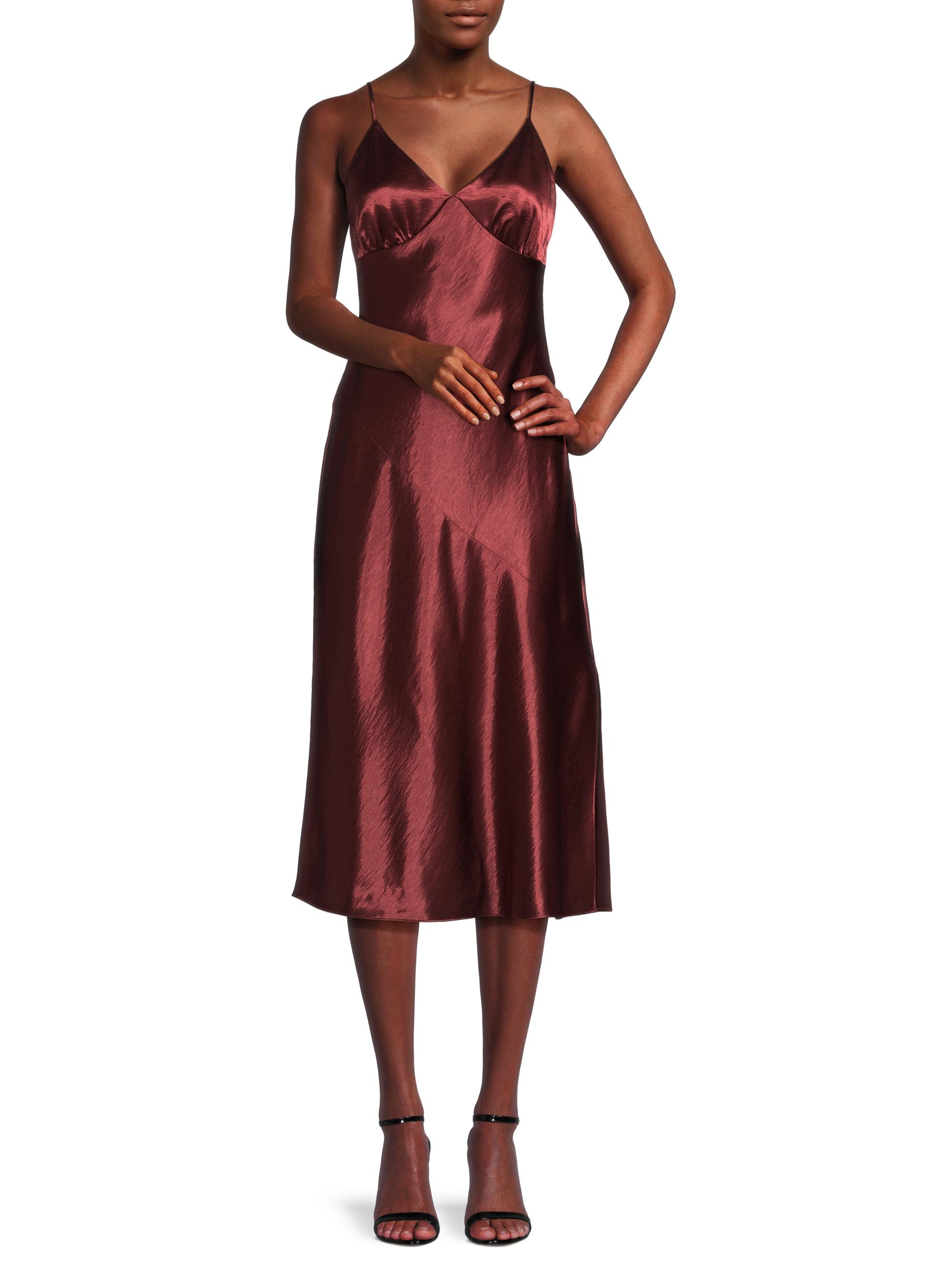 Click here for Walter Baker Womens Satin Slip Midi-Dress - Burgun... prices