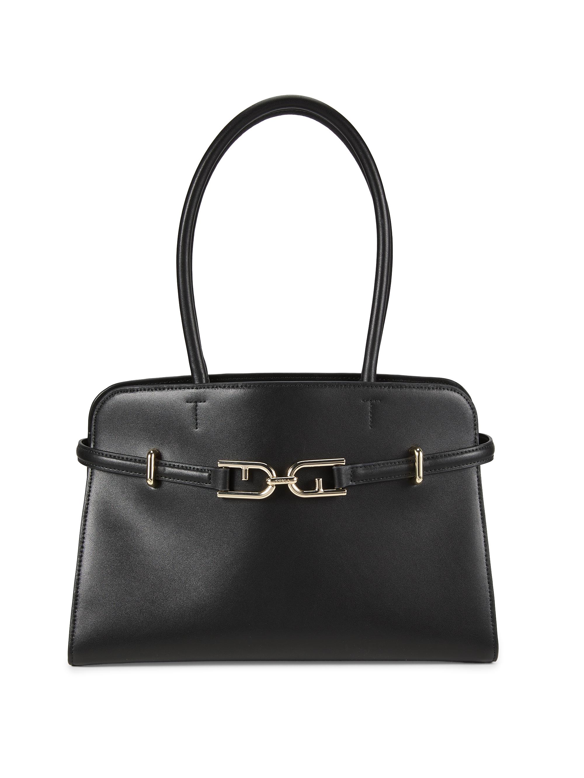 Click here for Furla Womens Medium Meti Leather Tote Bag - Nero prices