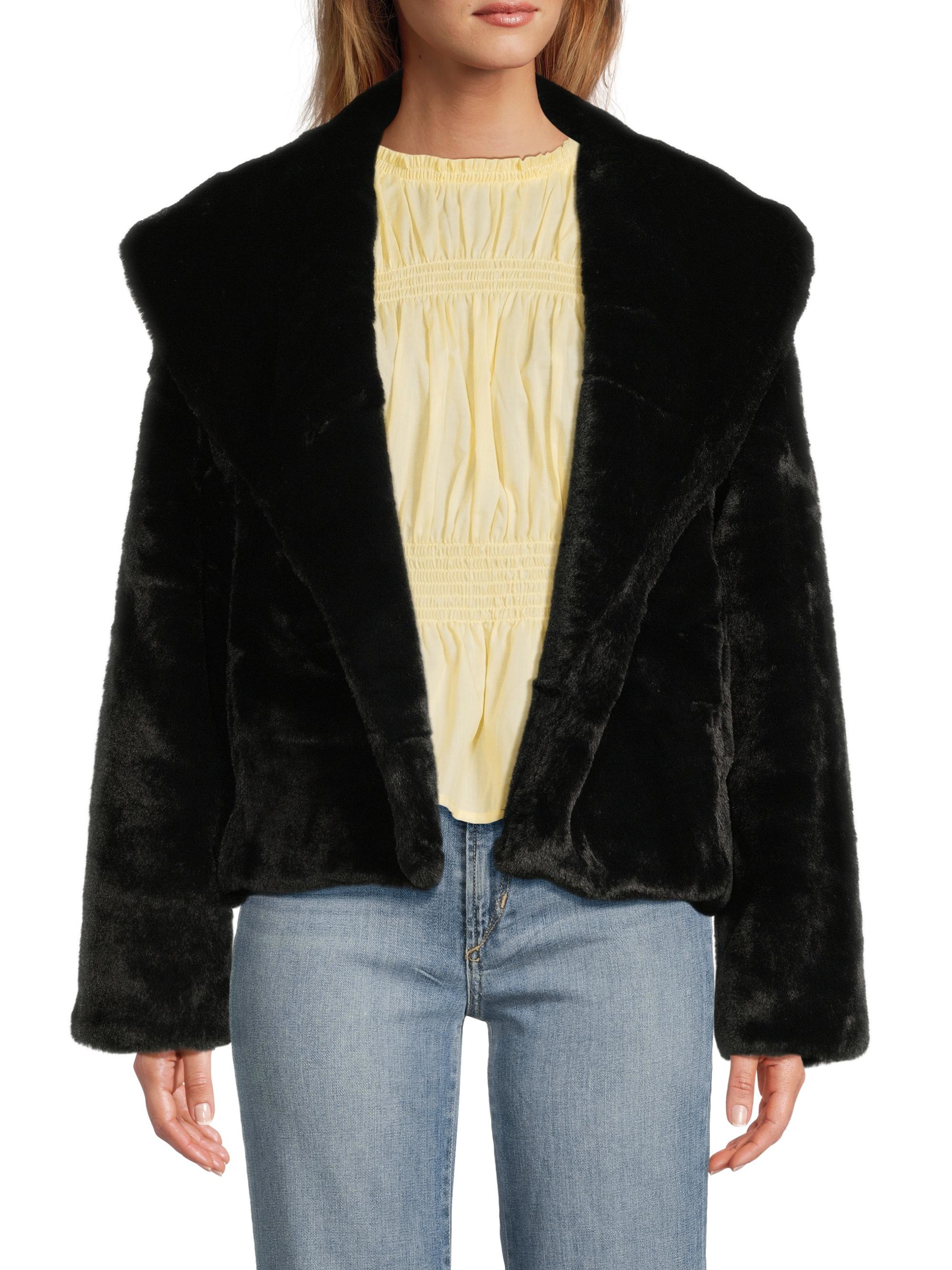 Click here for Joes Jeans Womens Faux Fur Jacket - Black - Size M prices