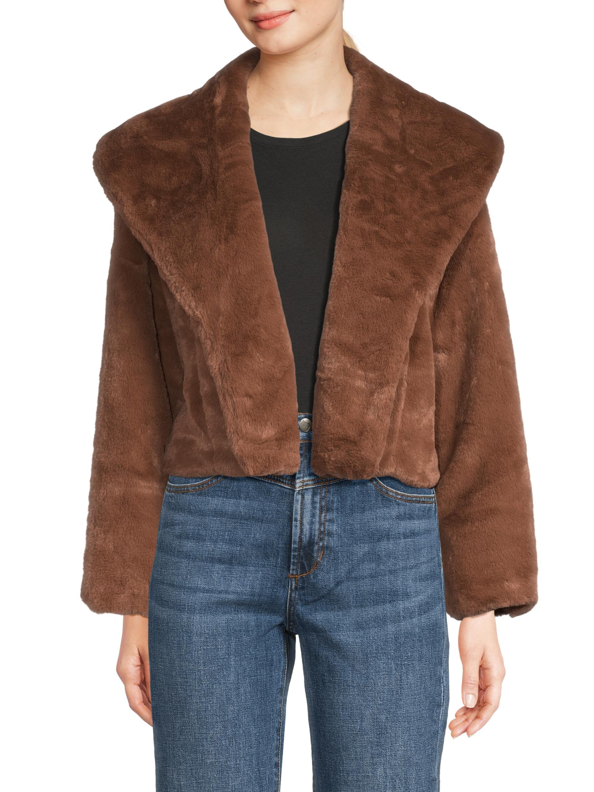 Click here for Joes Jeans Womens Faux Fur Jacket - Chocolate - Si... prices