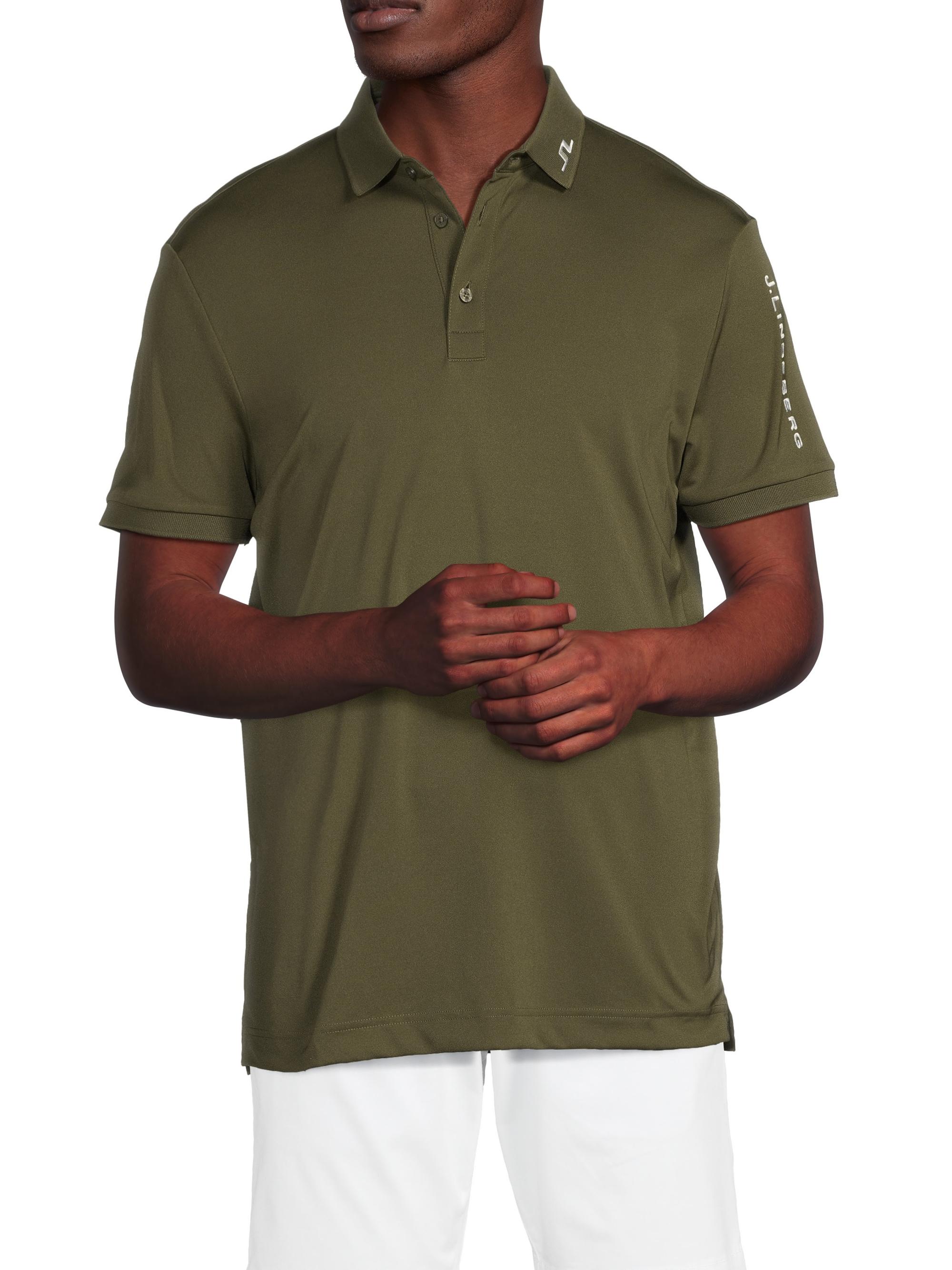 Click here for J. Lindeberg Mens Tour Tech Polo Shirt - Forest Gr... prices