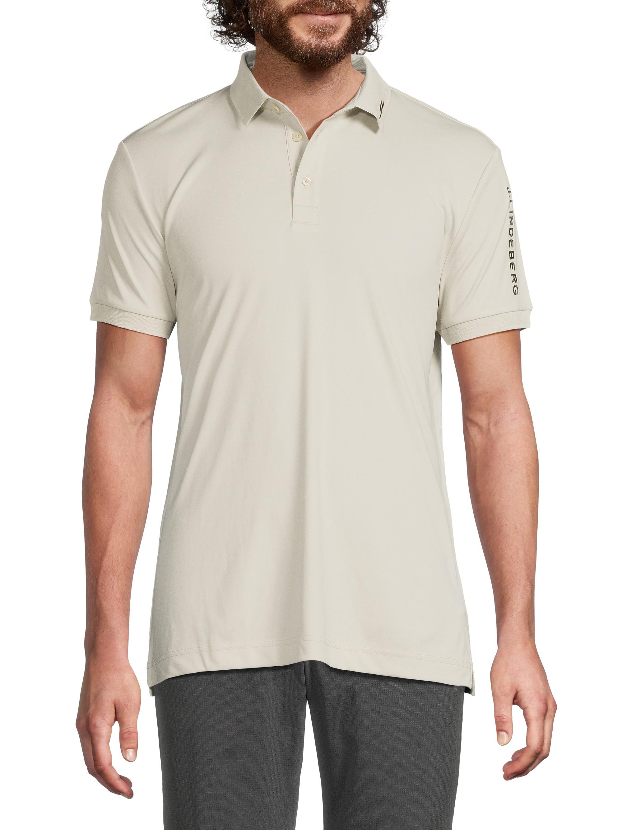 Click here for J. Lindeberg Mens Tour Tech Polo Shirt - Moon Beam... prices