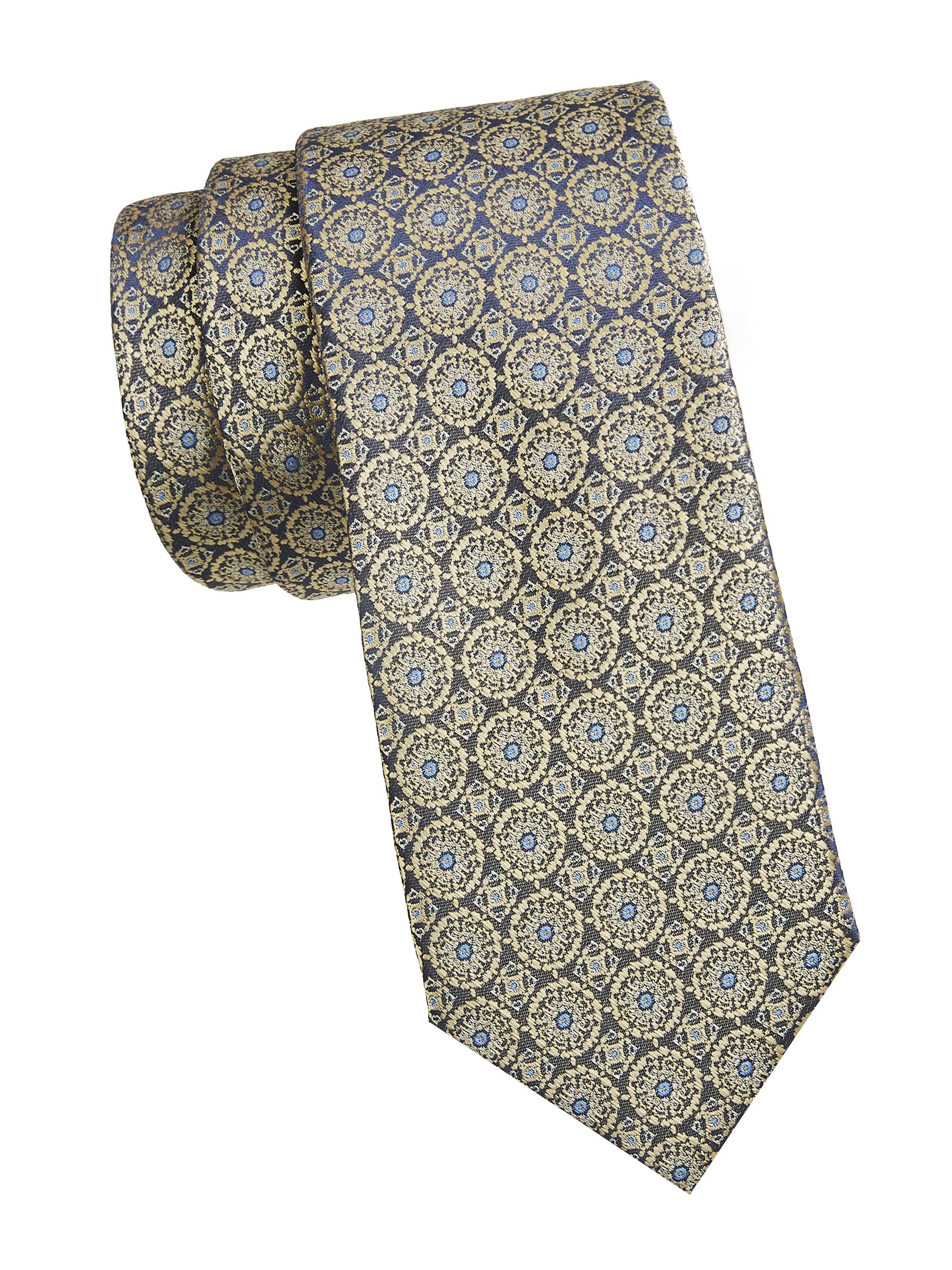 Click here for Hickey Freeman Mens Medallion Tie - Navy Gold prices